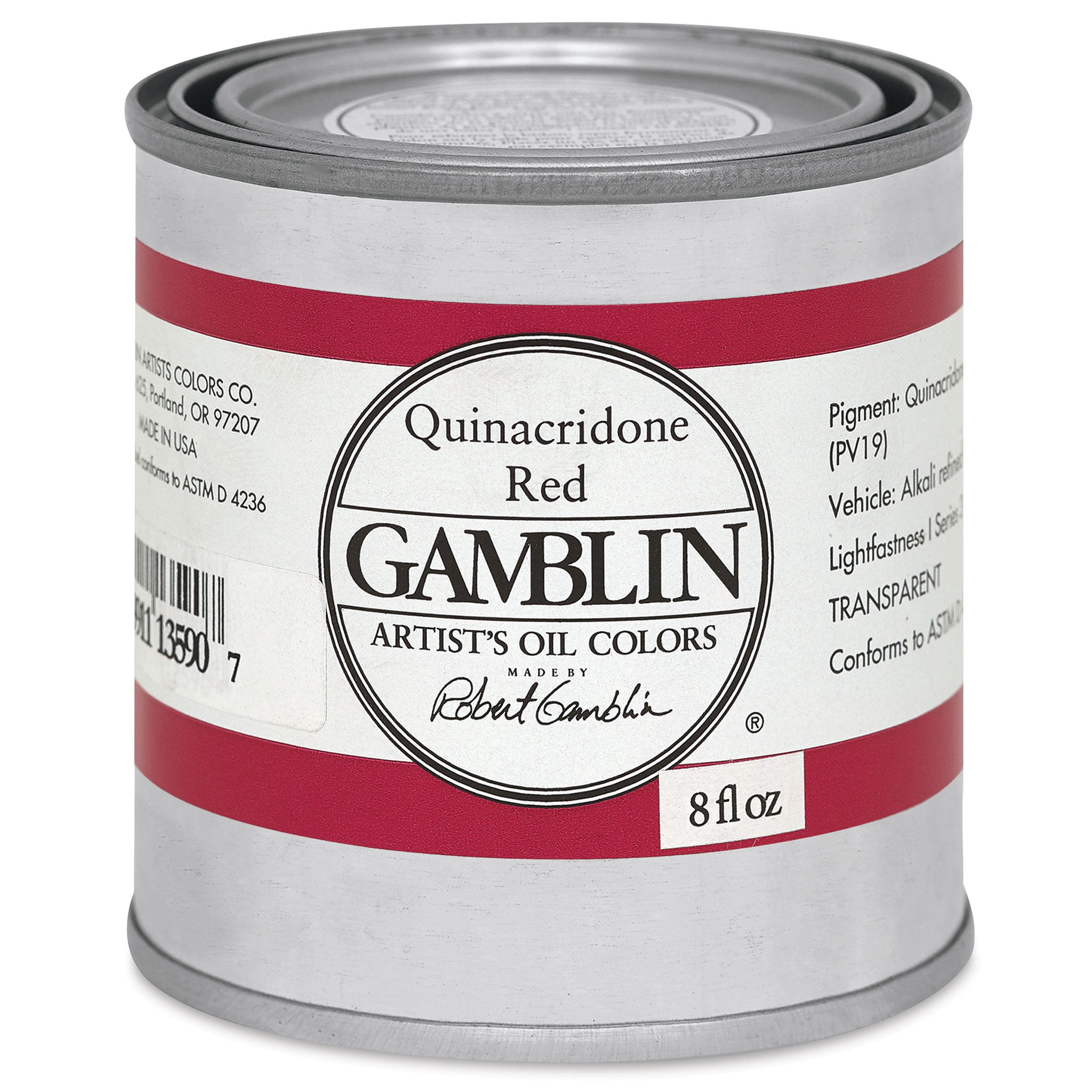 Gamblin Artist's Oil Color - Quinacridone Red, 8 oz Can - Walmart.com