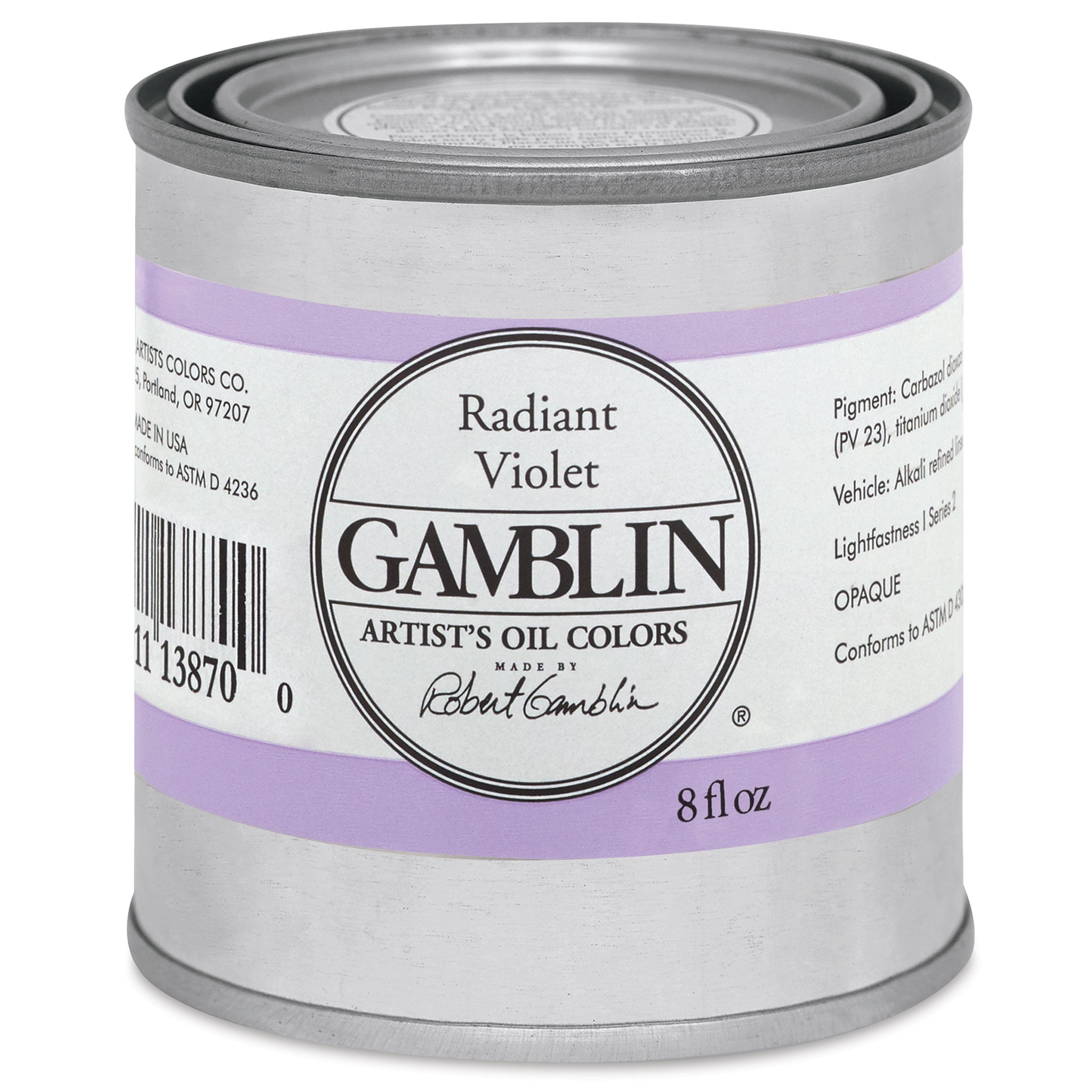 Gamblin Artist's Oil Color - Radiant Violet, 8 oz Can - Walmart.com