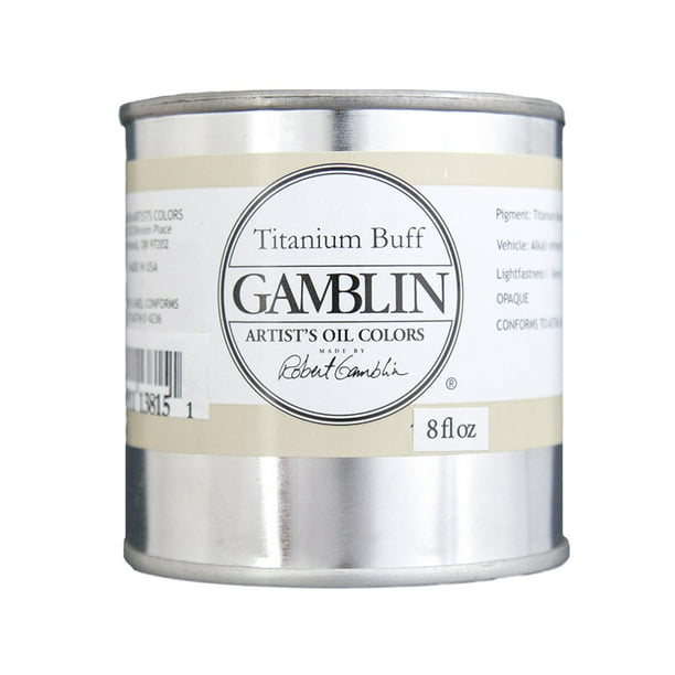 Gamblin Artist Grade Oil Color, 8 oz., Titanium Buff - Walmart Business ...