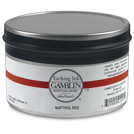 Gamblin Etching Ink - Napthol Red, 1 lb - Walmart.com