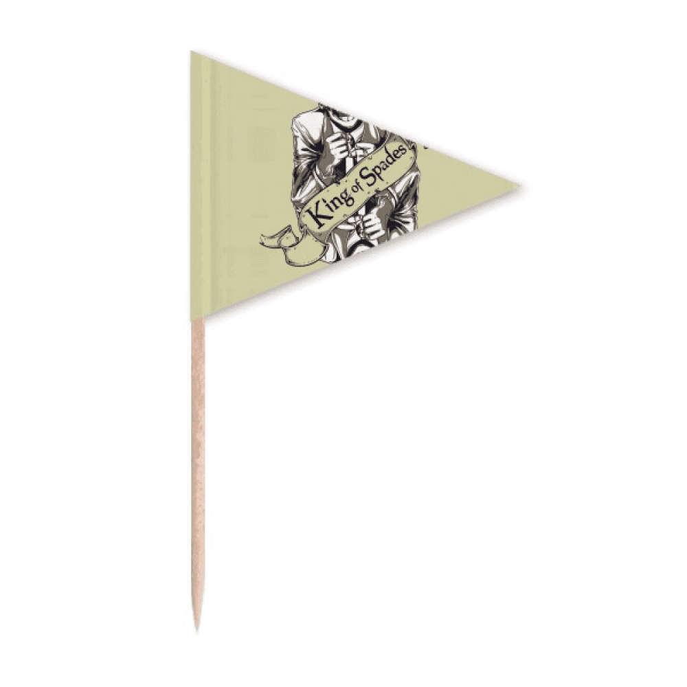 Gambling Utensils Playing Cards Pattern Toothpick Triangle Cupcake ...