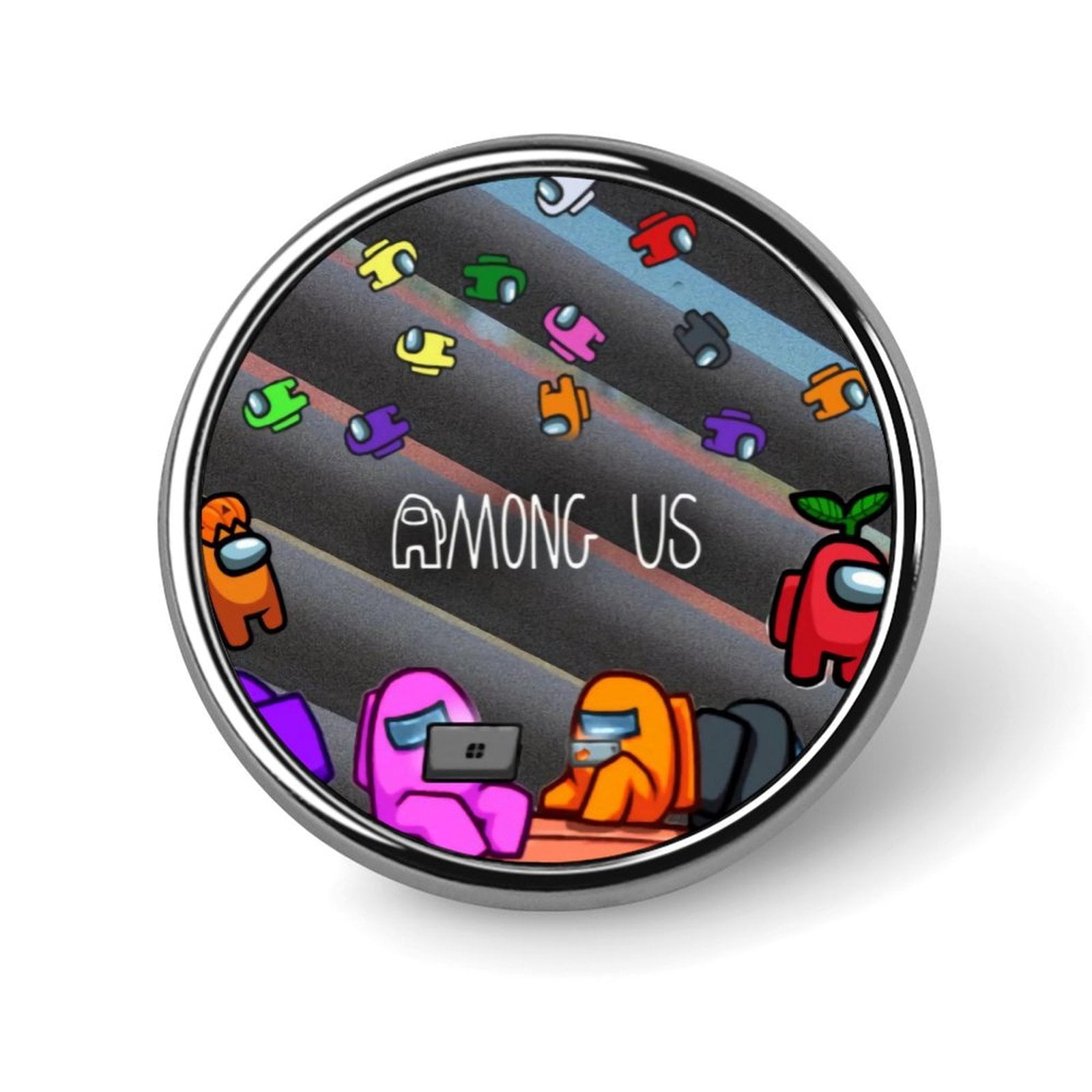 Game Among Us 30 DIY Round Badge Aluminum Alloy Badges Fashionable ...