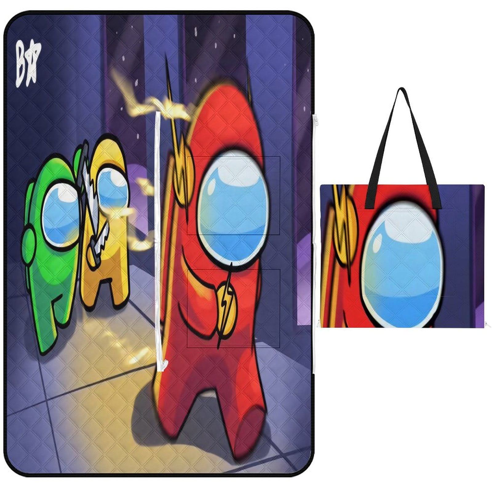 Game Among Us Picnic Blankets 59"x39" Extra Large Outdoor Blanket Beach ...