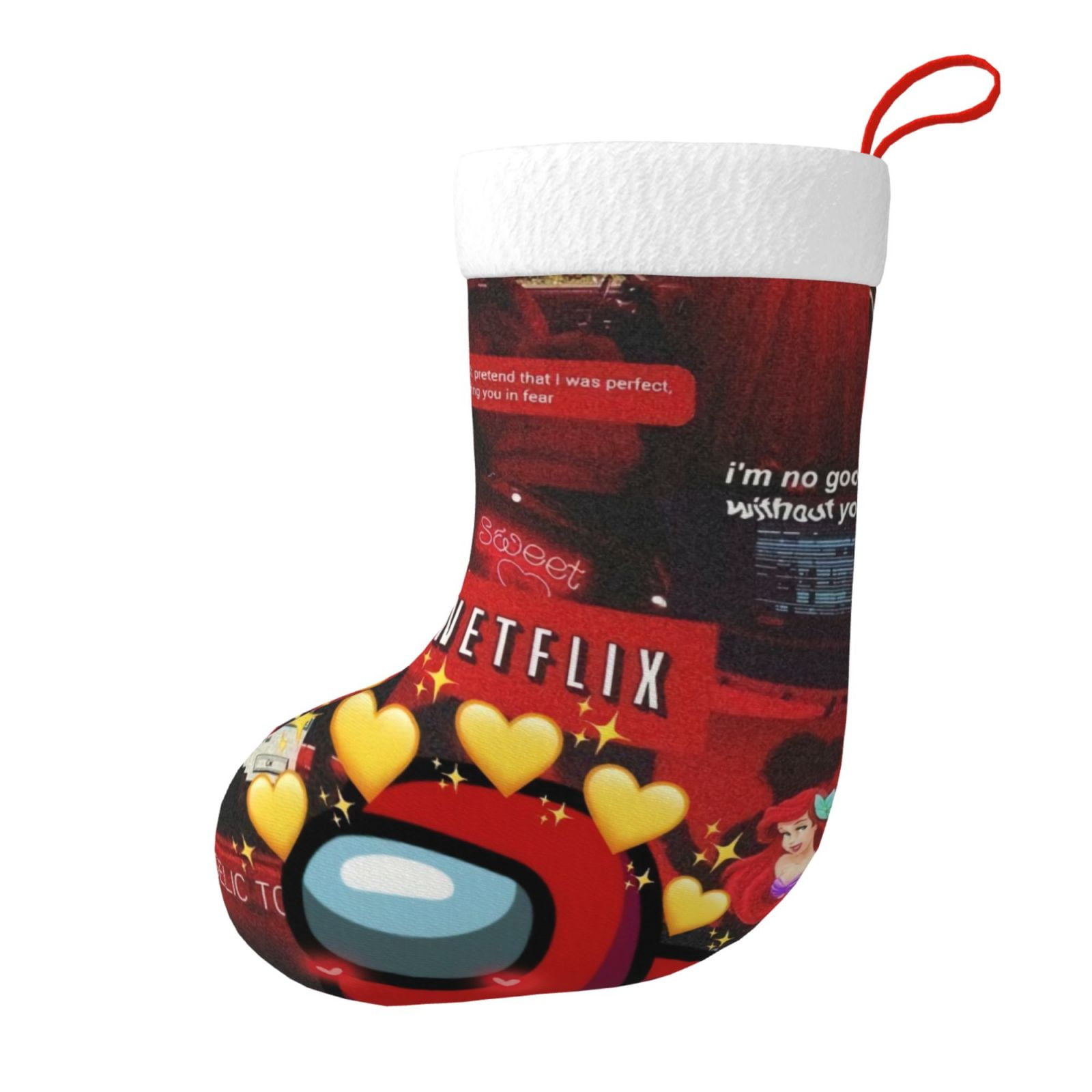 Game Among Us Red Christmas Stocking,Santa Stocking,18 Inch Large ...