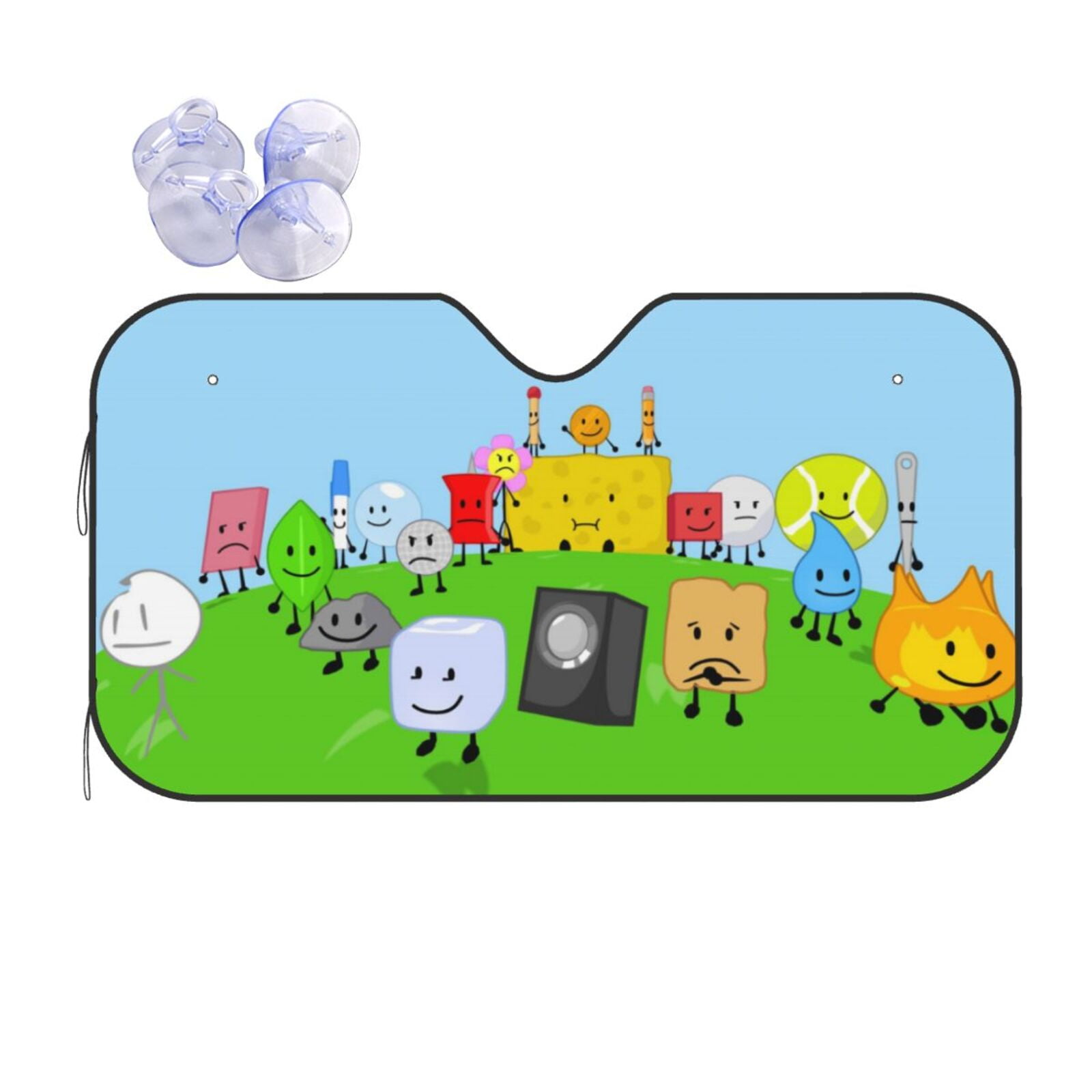 Game BFDI Battle For Dream Island Car Windshield Sun Shade Accessories ...