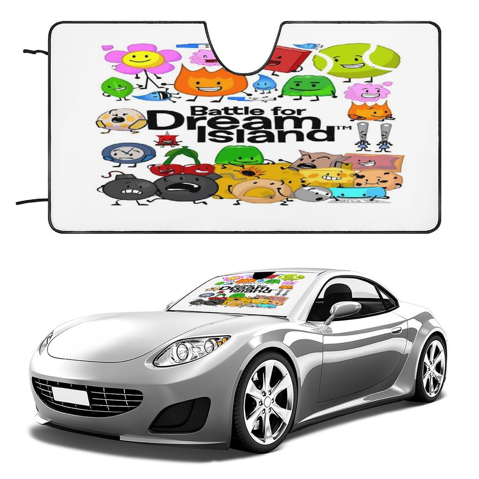 Game BFDI Battle For Dream Island Foldable Car Windshield Sun Shades ...