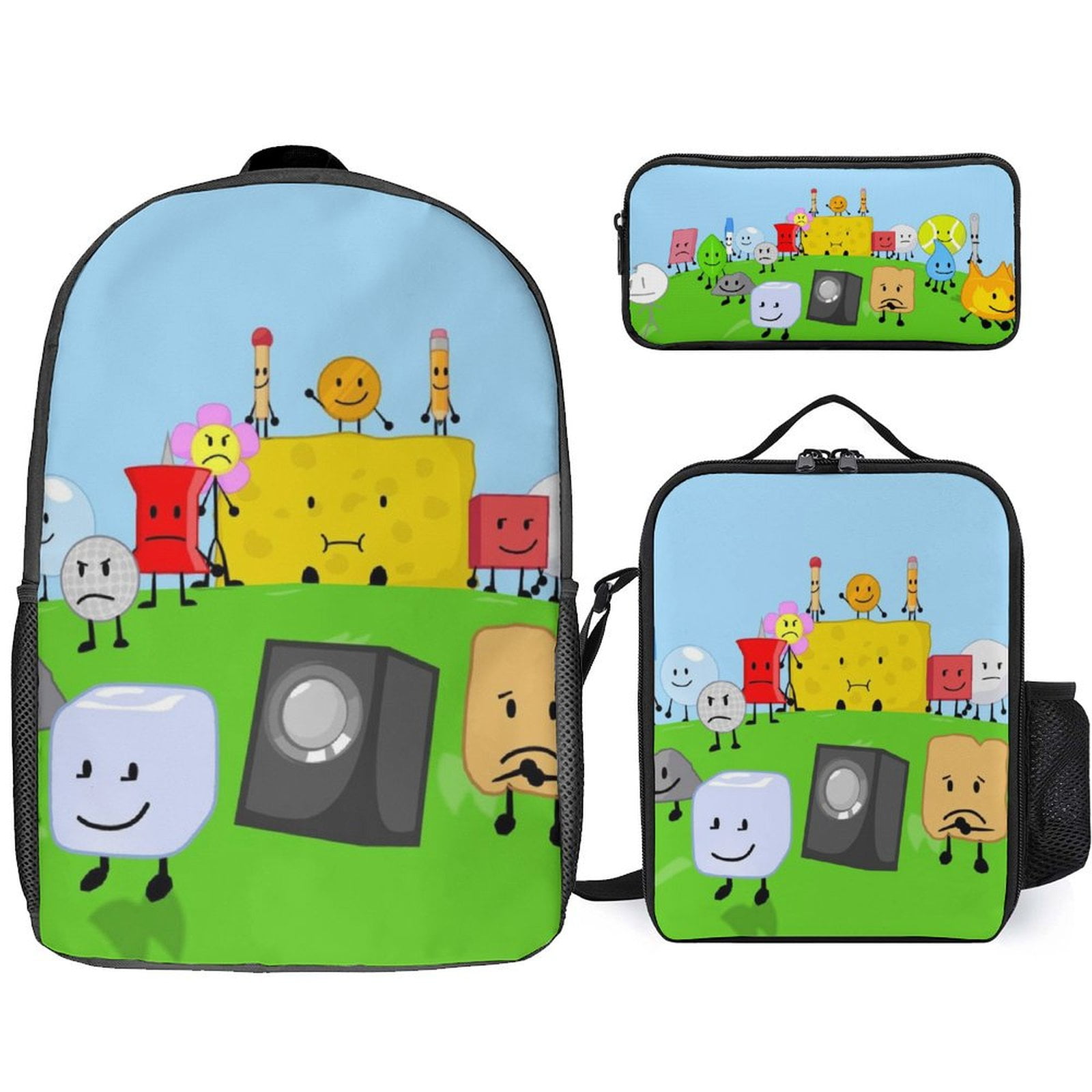 Game BFDI Battle For Dream Island Schoolbag With Lunch Bag Pencil Case ...