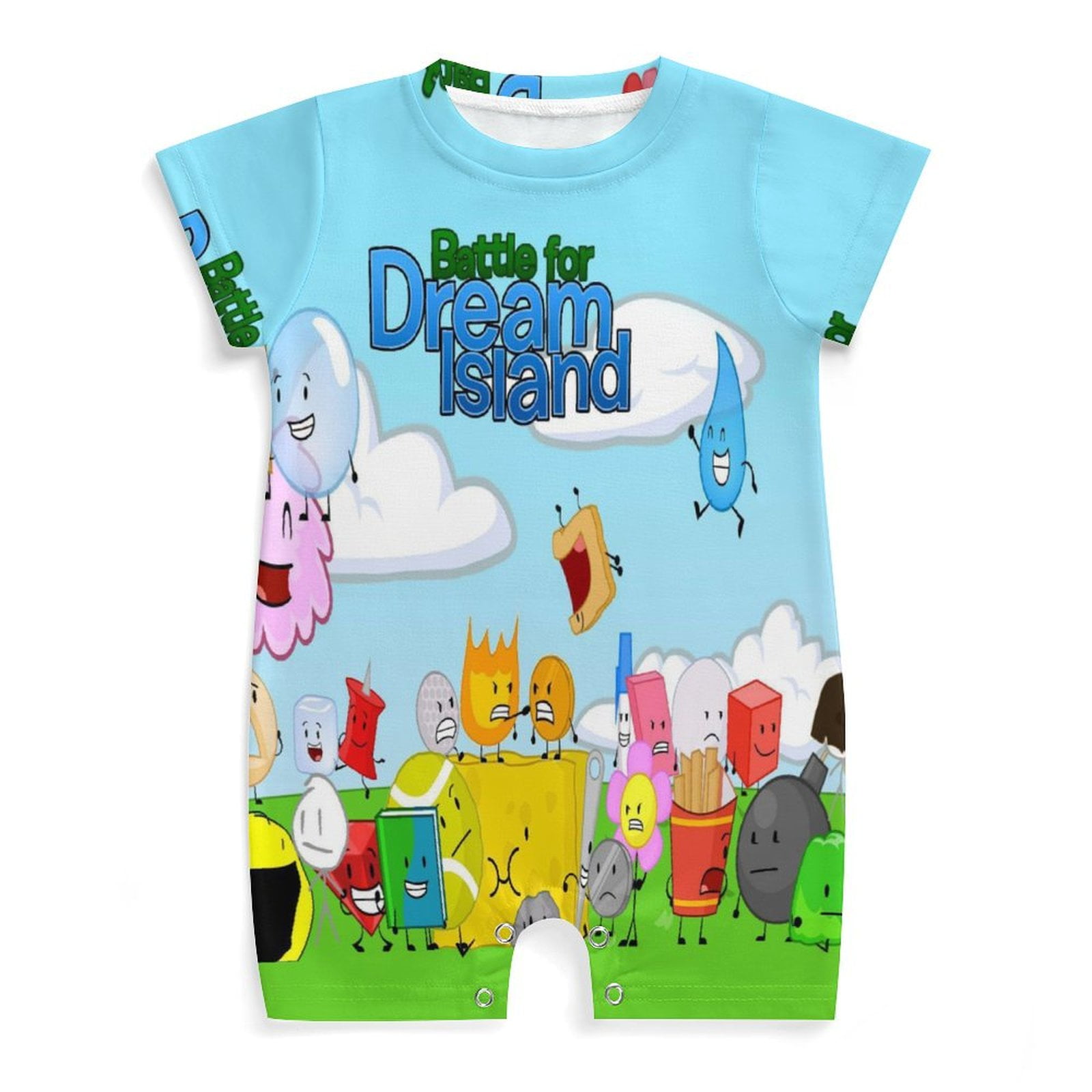 Game BFDI Battle For Dream Island Baby Neutral Oversized T Shirt Romper ...