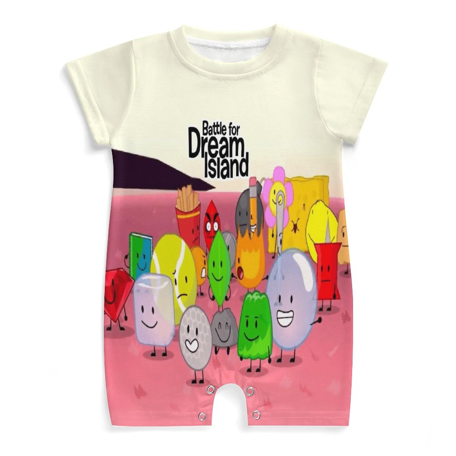 Game BFDI Battle For Dream Island Baby Neutral Oversized T Shirt Romper ...