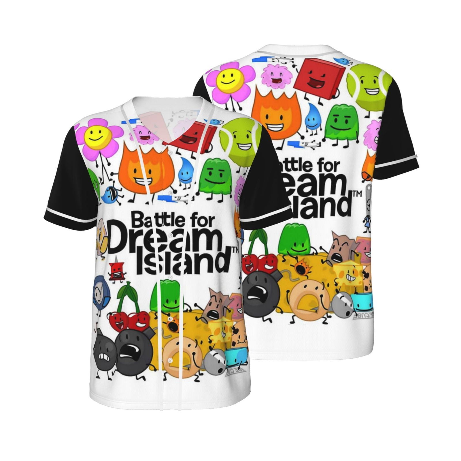 Game BFDI Battle For Dream Island Baseball Jerseys Shirts Baseball ...
