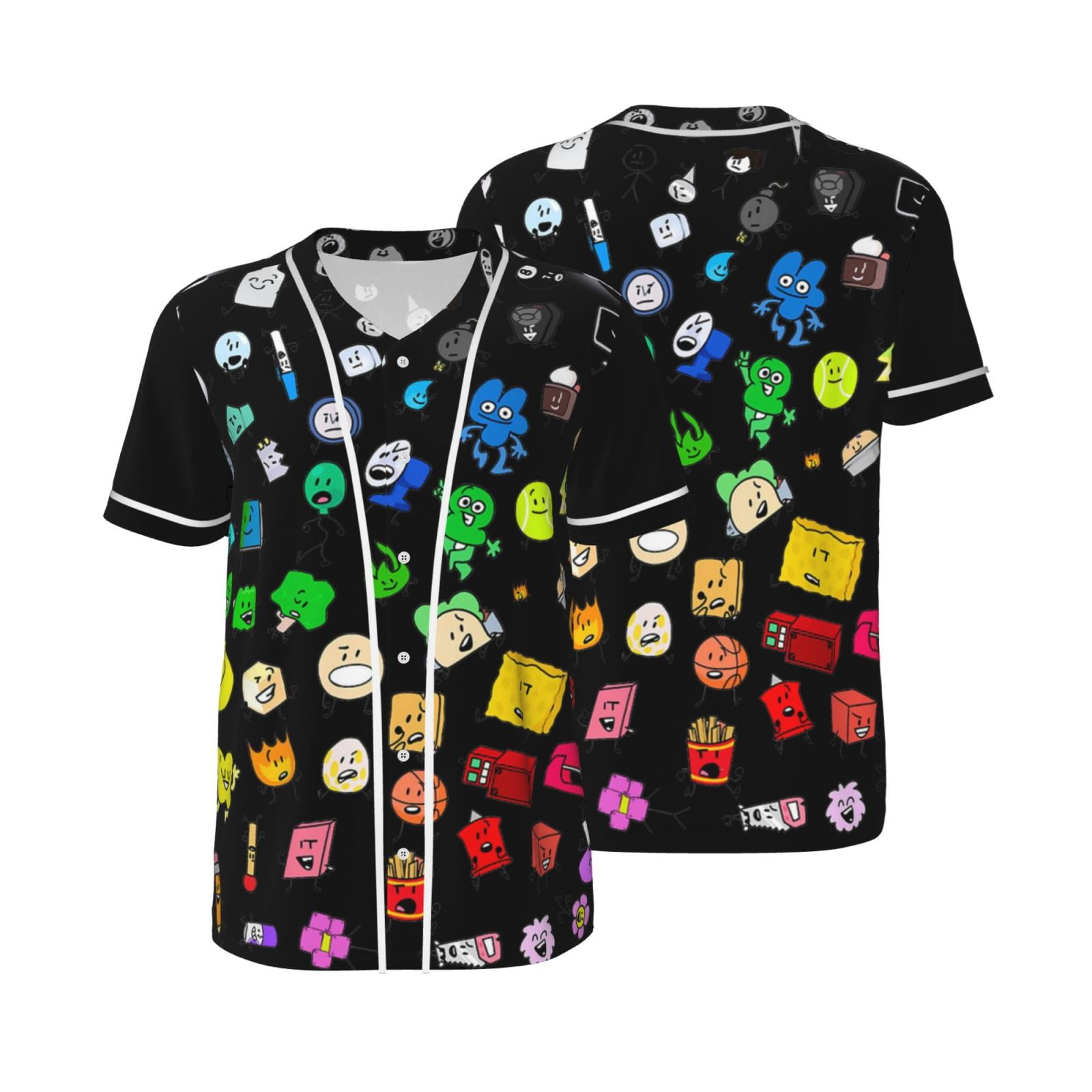 Game BFDI Battle For Dream Island Baseball Jerseys Shirts Baseball ...