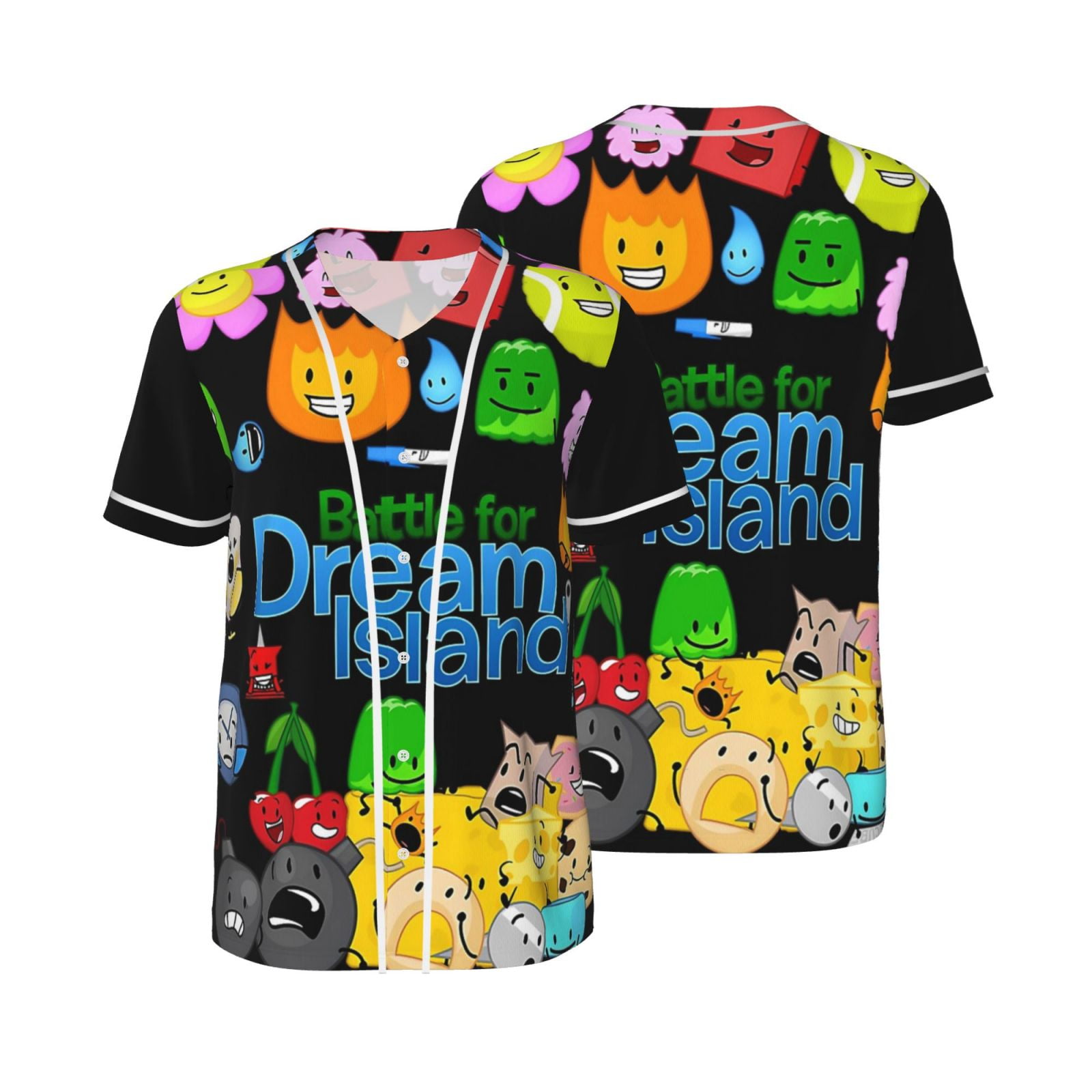 Game BFDI Battle For Dream Island Baseball Jerseys Shirts Baseball ...