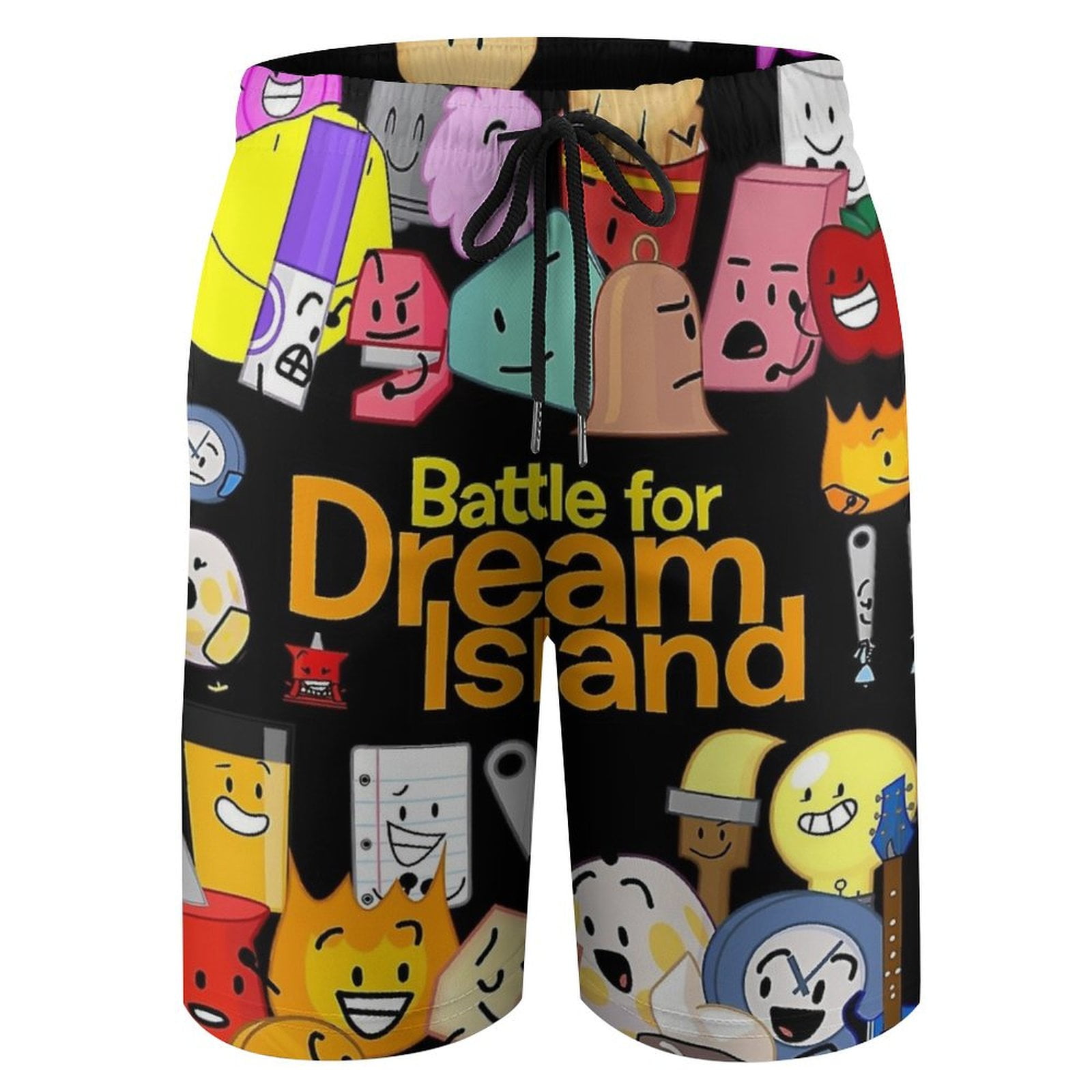Game BFDI Battle For Dream Island Beach Shorts Anime Printed Swim ...