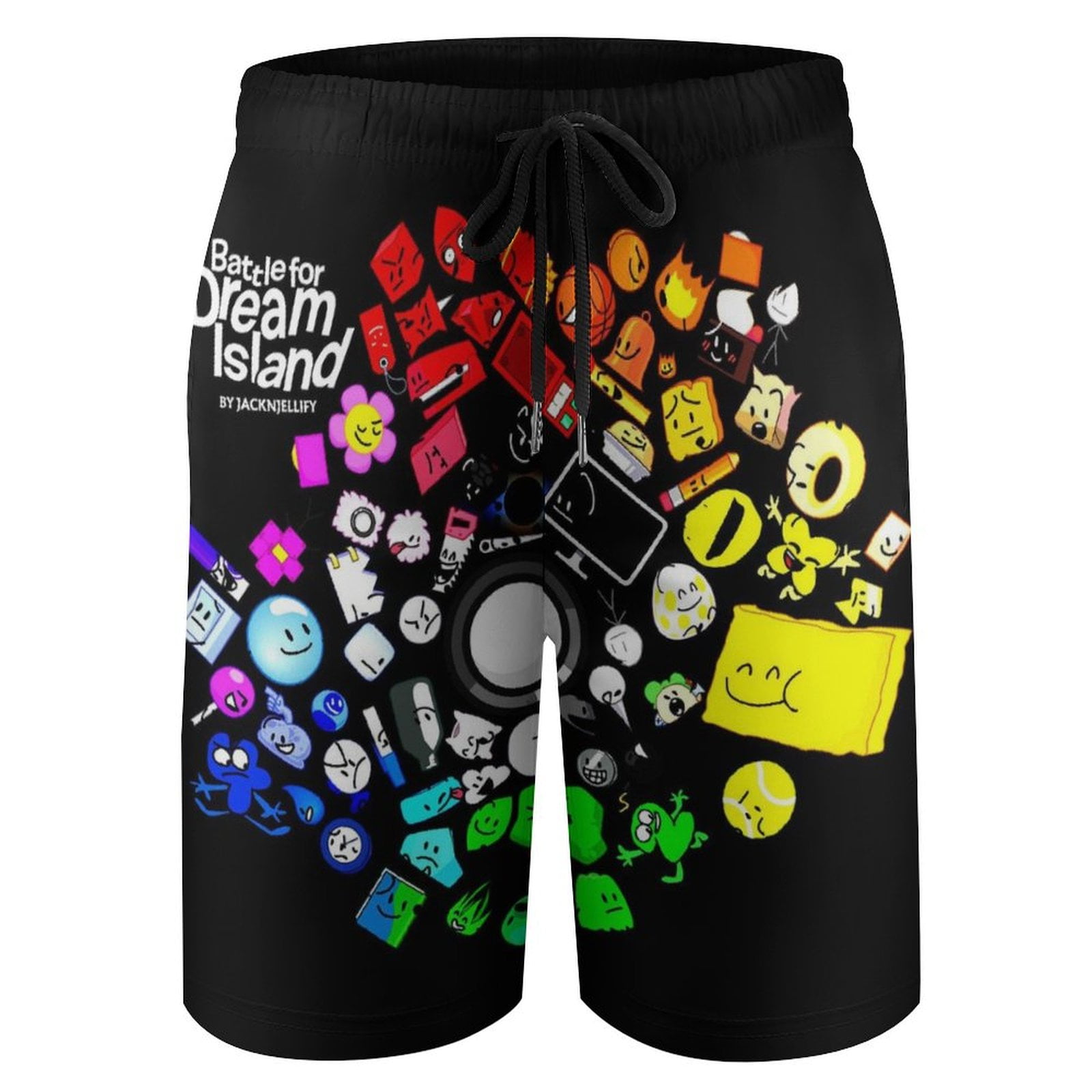 Game BFDI Battle For Dream Island Beach Shorts Anime Printed Swim ...