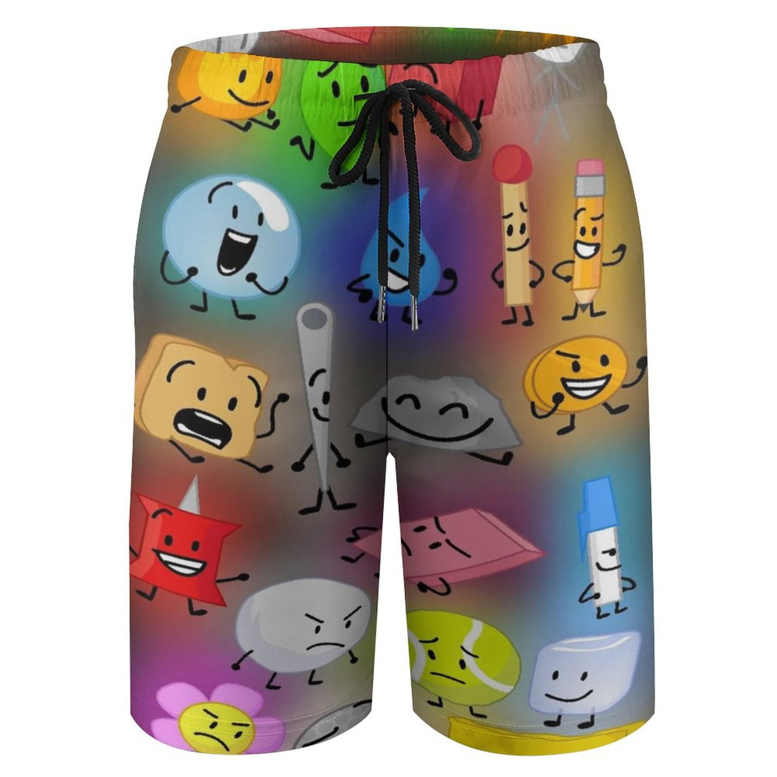 Game BFDI Battle For Dream Island Beach Shorts Anime Printed Swim ...