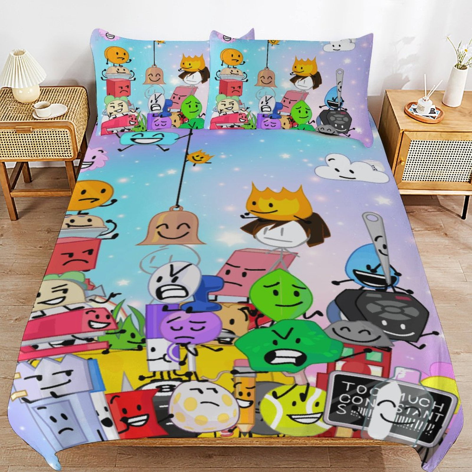 Game BFDI Battle For Dream Island Bedding Set Duvet Cover Comfortable ...