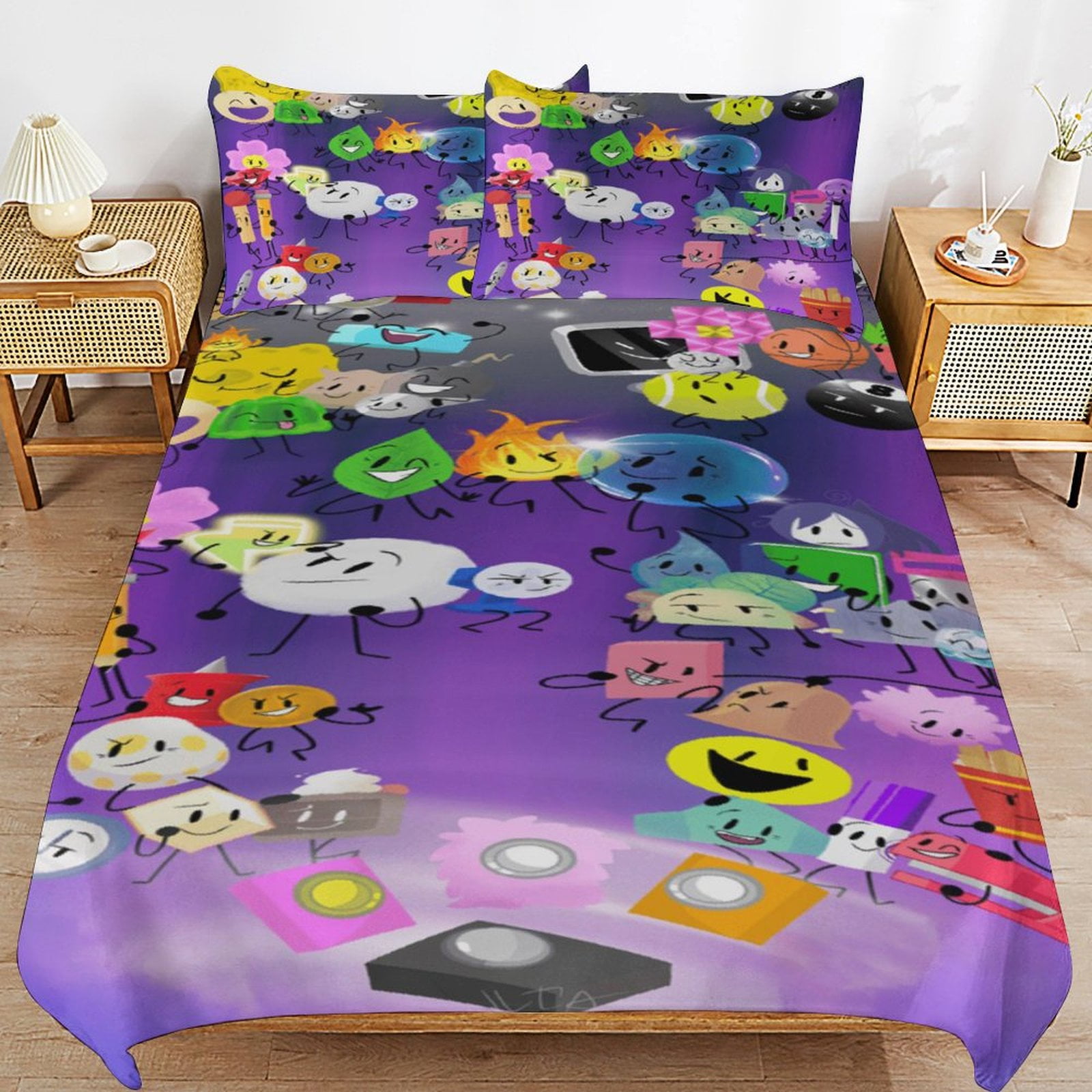 Game BFDI Battle For Dream Island Bedding Set Duvet Cover Comfortable ...