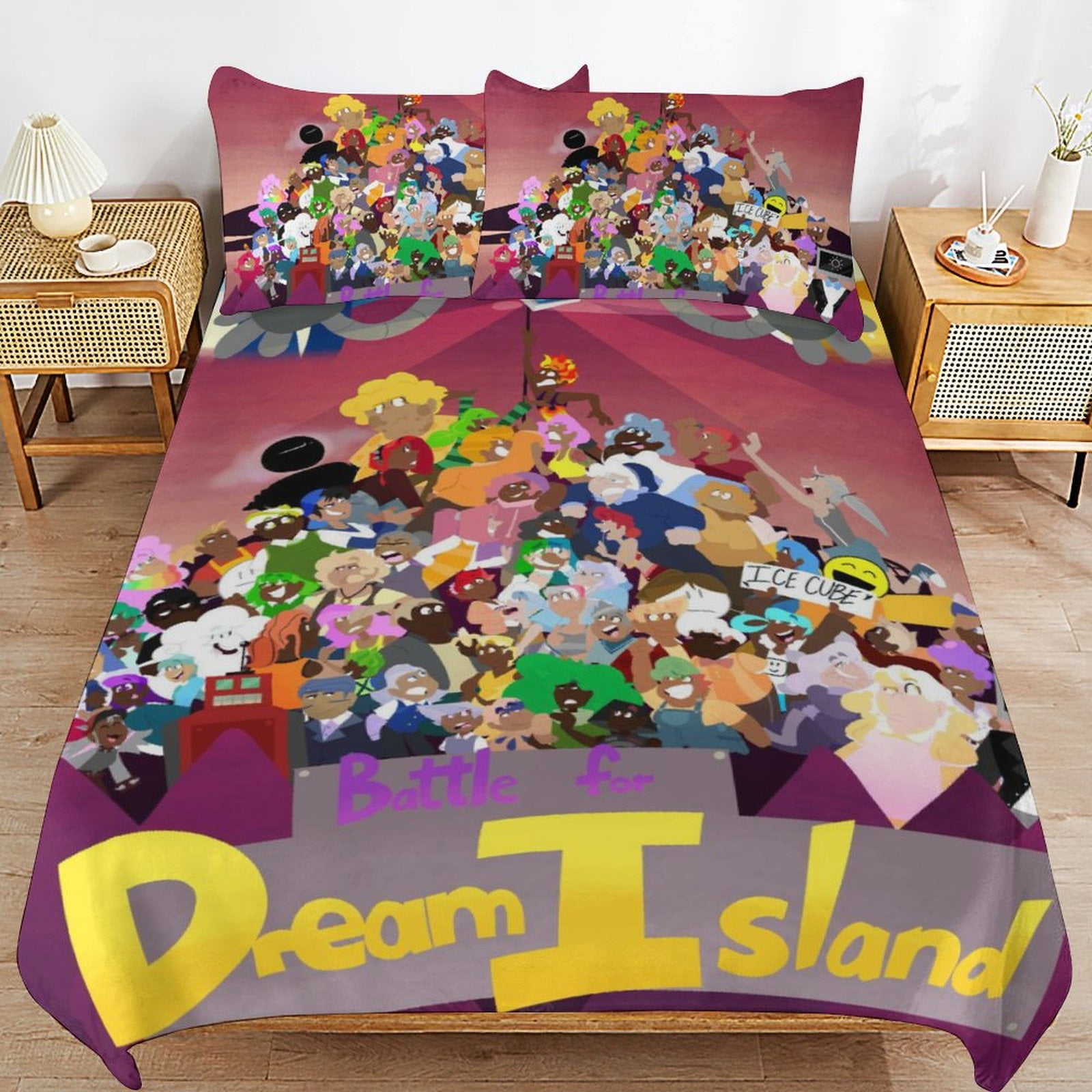 Game BFDI Battle For Dream Island Bedding Set Duvet Cover Comfortable ...