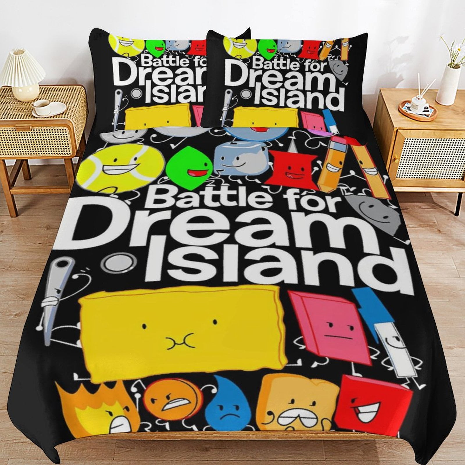 Game BFDI Battle For Dream Island Bedding Set Duvet Cover Comfortable ...