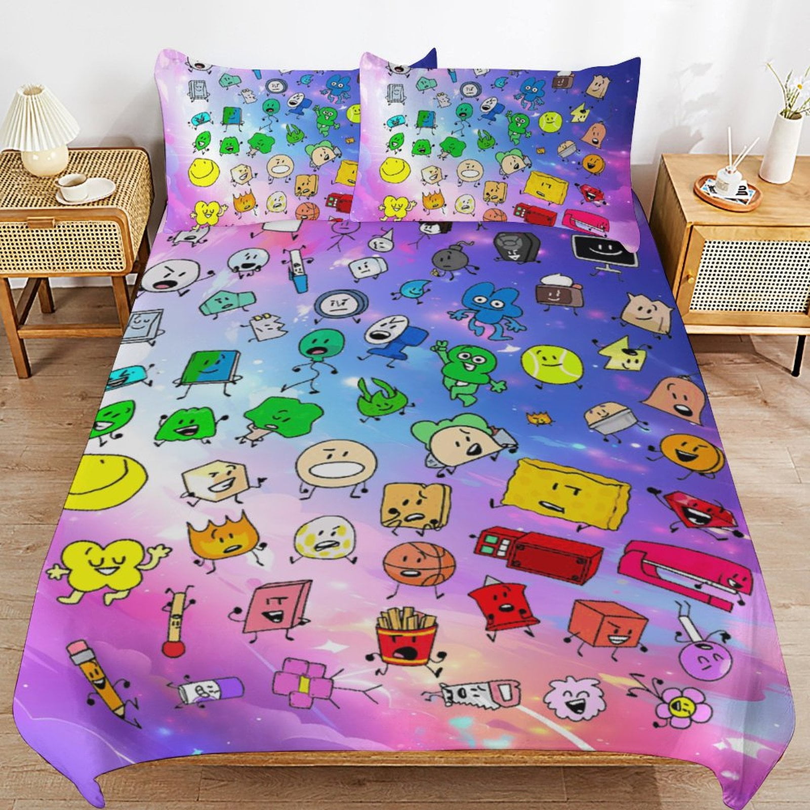 Game BFDI Battle For Dream Island Bedding Set Duvet Cover Comfortable ...