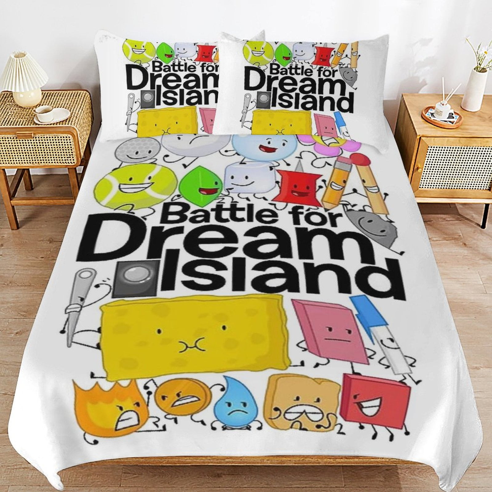 Game BFDI Battle For Dream Island Bedding Set Duvet Cover Comfortable ...