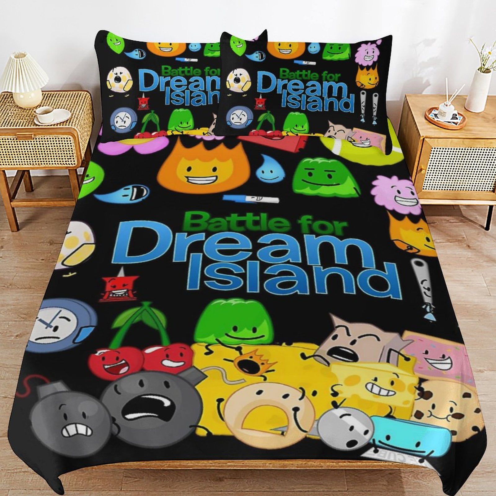 Game BFDI Battle For Dream Island Bedding Set Duvet Cover Comfortable ...