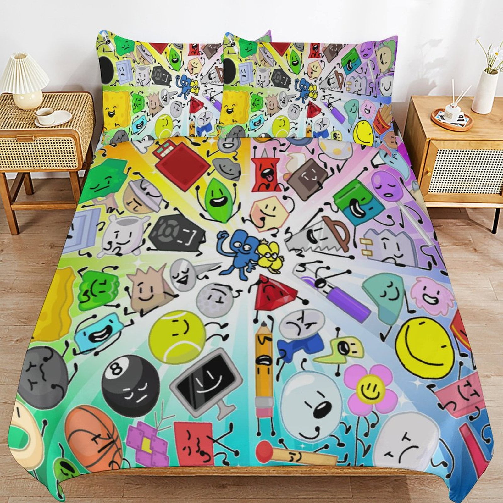 Game BFDI Battle For Dream Island Bedding Set Duvet Cover Comfortable ...