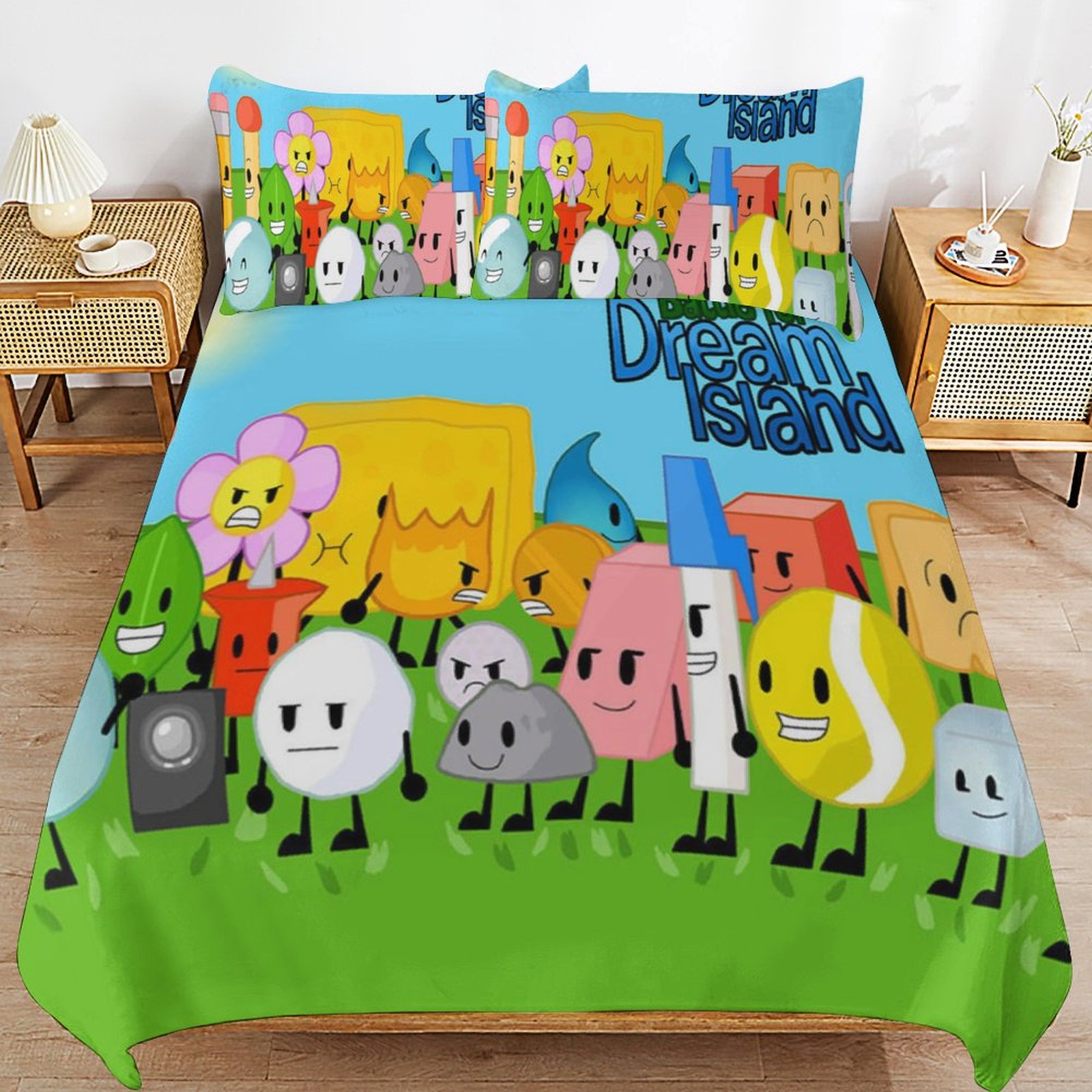 Game BFDI Battle For Dream Island Bedding Set Duvet Cover Comfortable ...