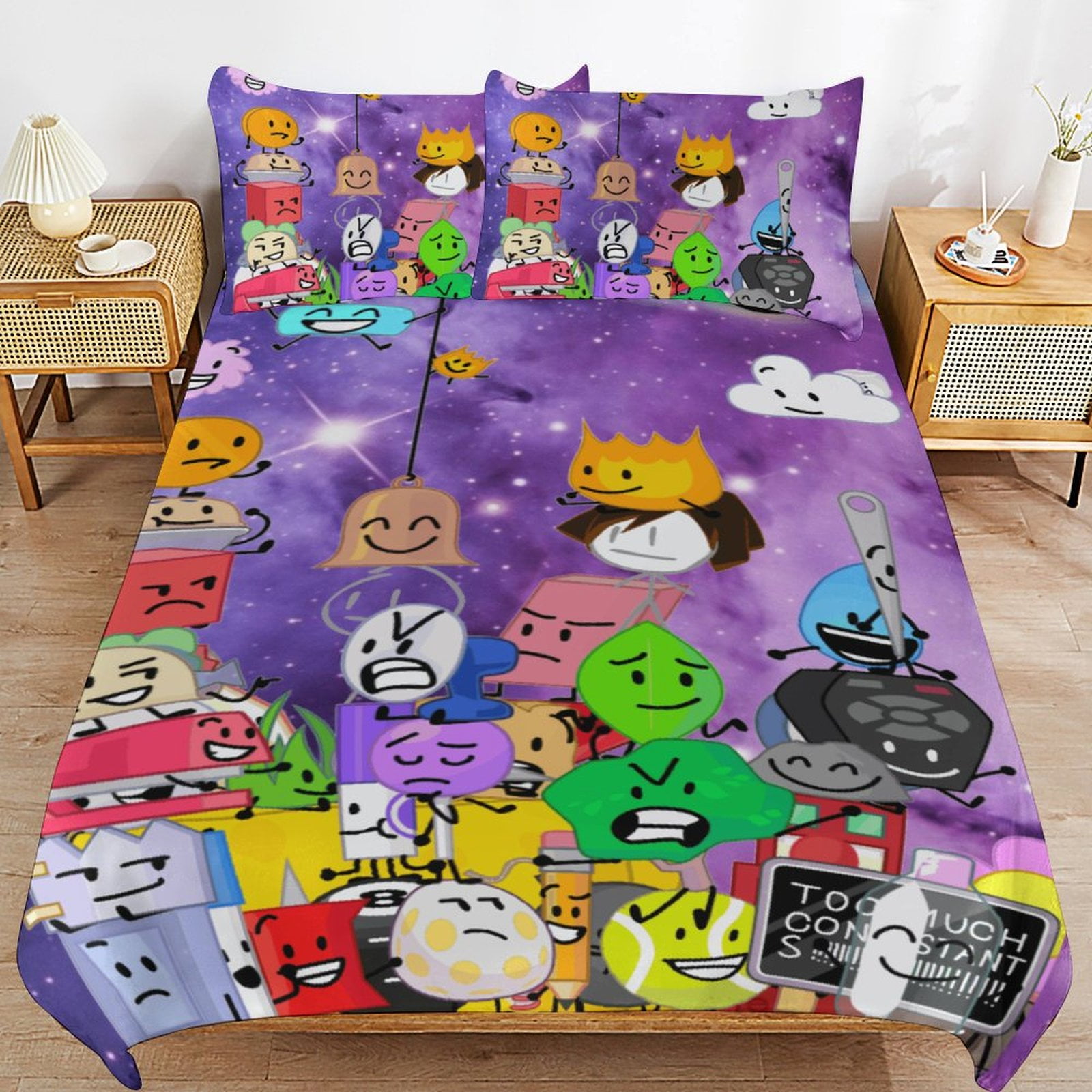 Game BFDI Battle For Dream Island Bedding Set Duvet Cover Comfortable ...