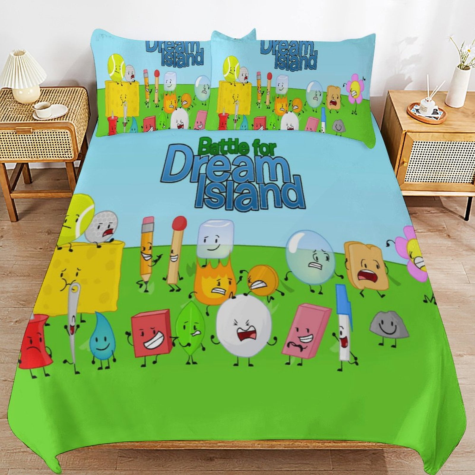 Game BFDI Battle For Dream Island Bedding Set Duvet Cover Comfortable ...