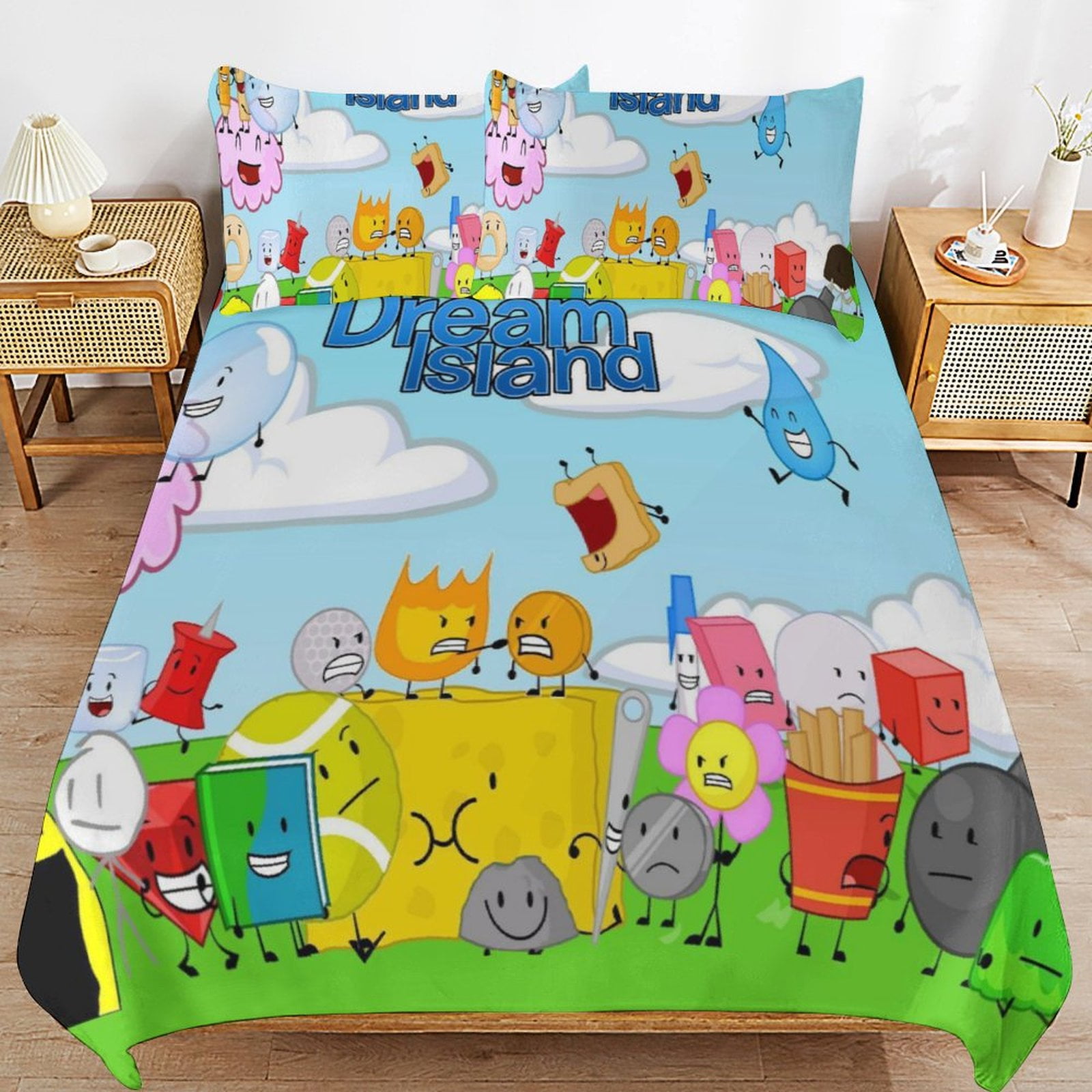 Game BFDI Battle For Dream Island Bedding Set Duvet Cover Comfortable ...