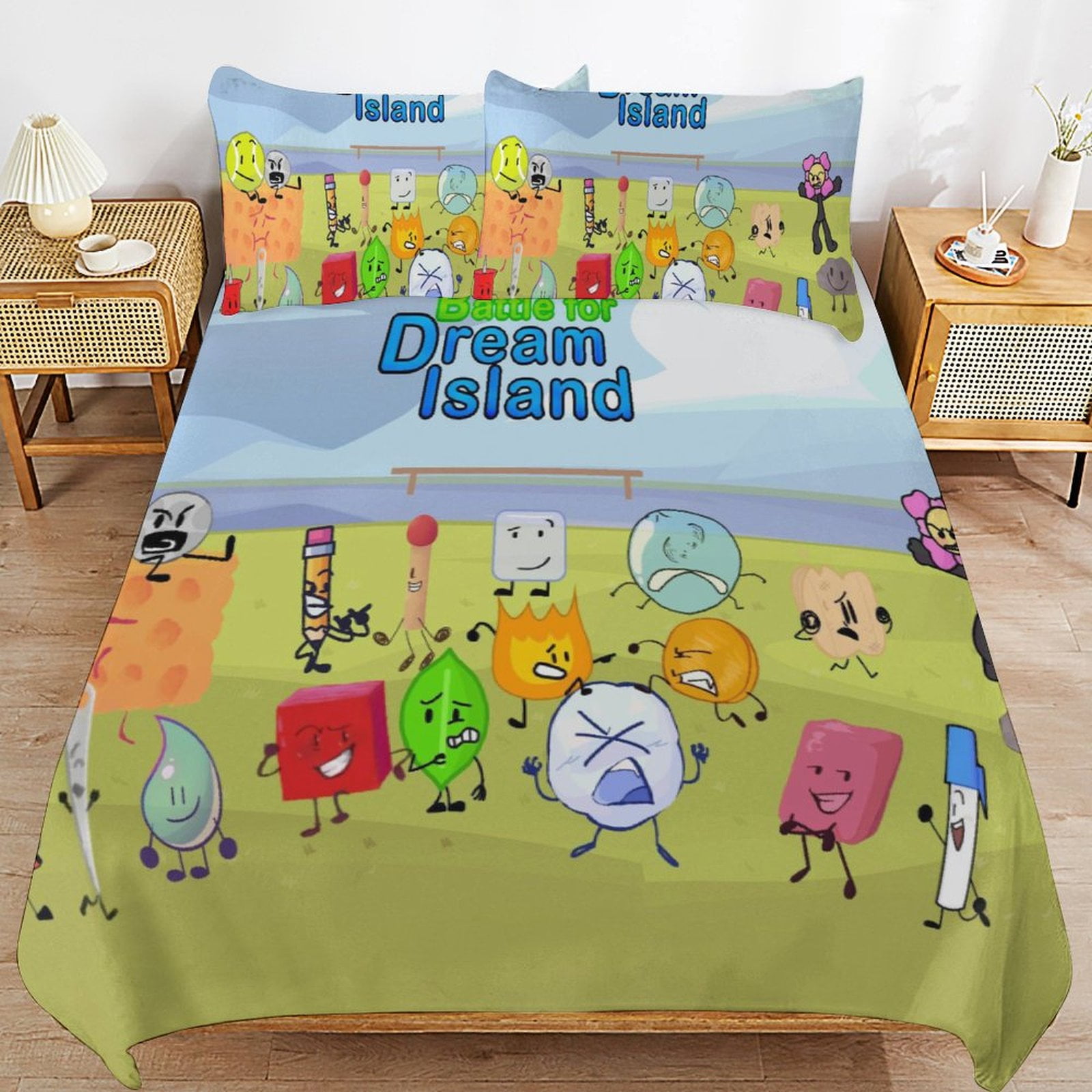Game BFDI Battle For Dream Island Bedding Set Duvet Cover Comfortable ...