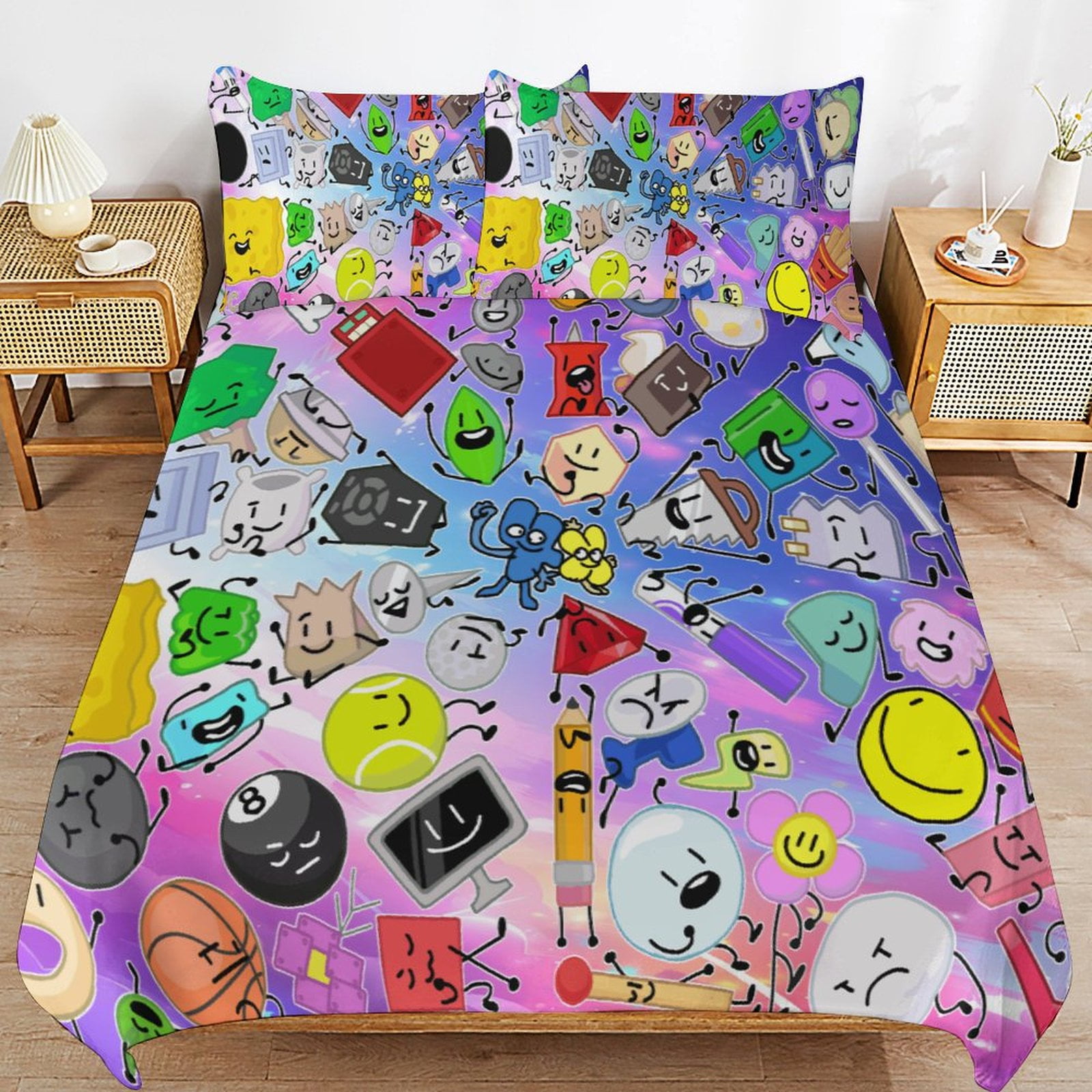 Game BFDI Battle For Dream Island Bedding Set Duvet Cover Comfortable ...