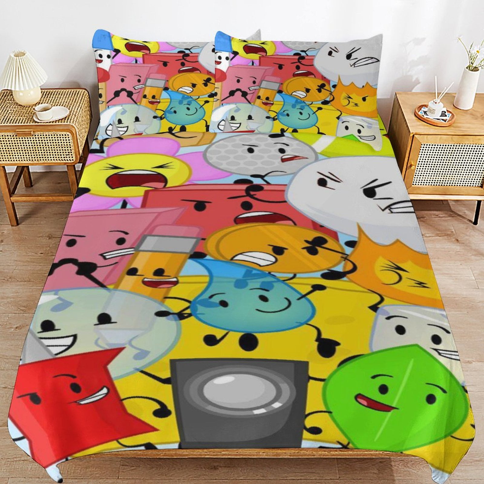 Game BFDI Battle For Dream Island Bedding Set Duvet Cover Comfortable ...