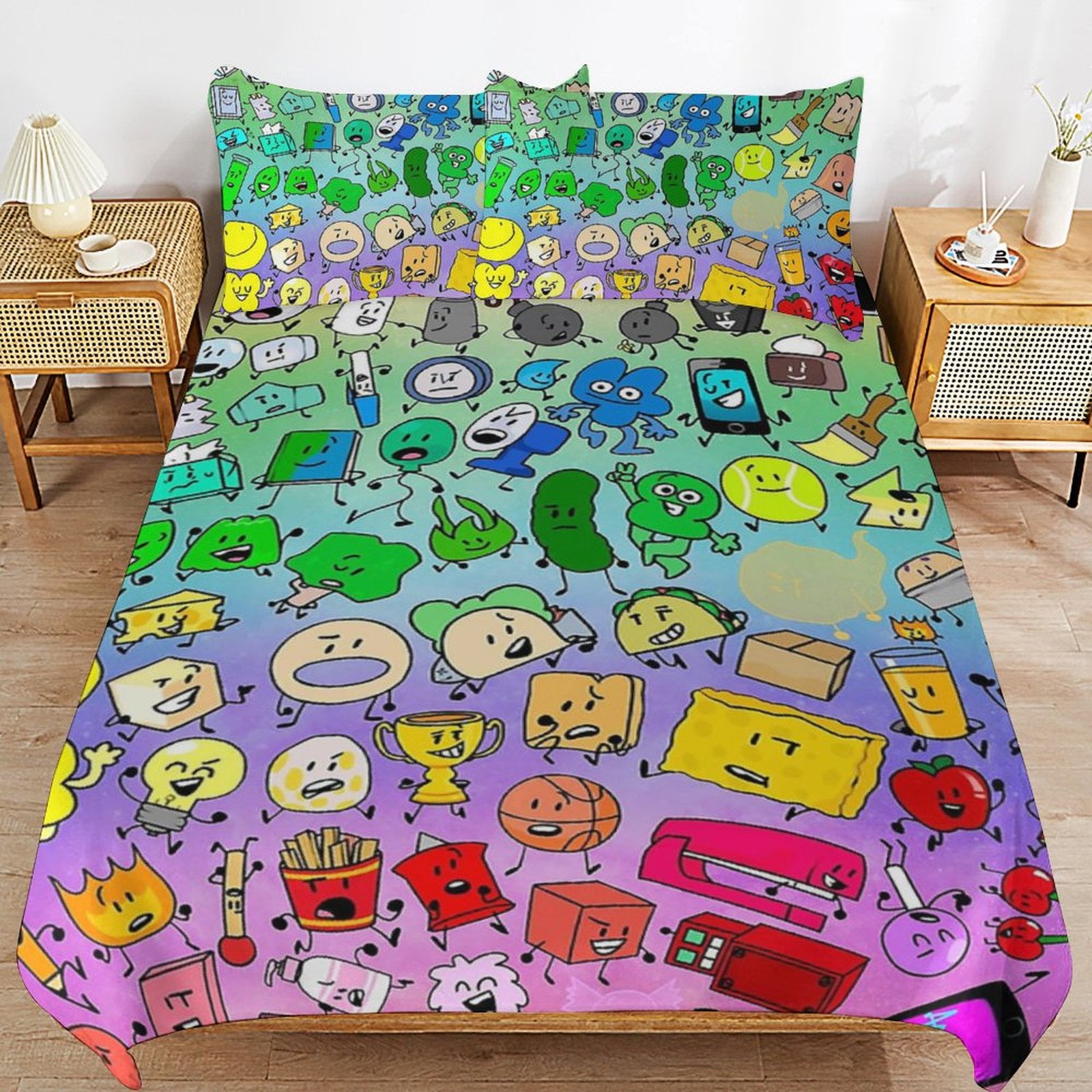 Game BFDI Battle For Dream Island Bedding Set Duvet Cover Comfortable ...