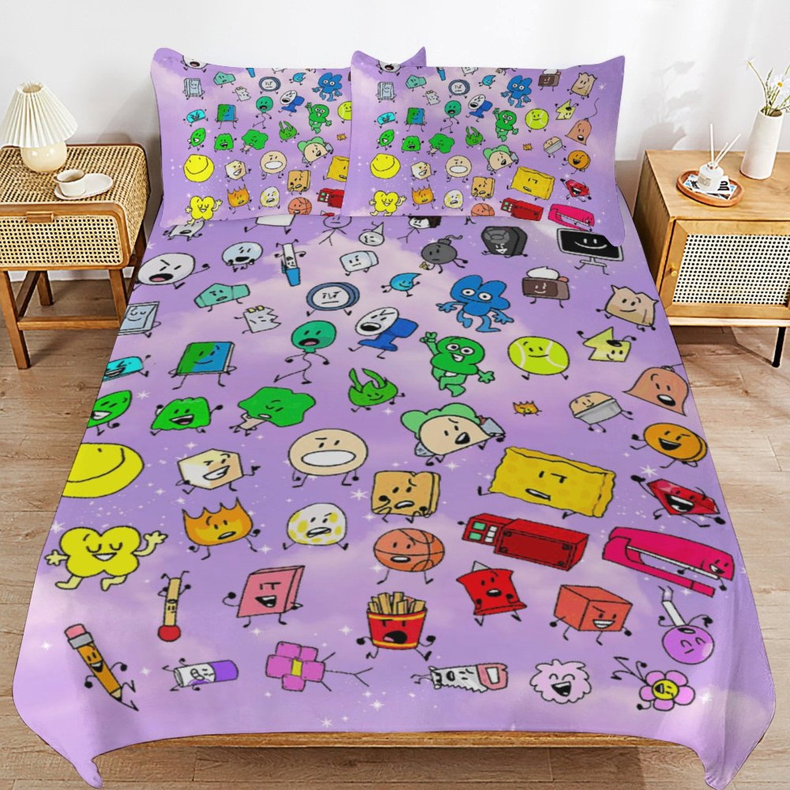 Game BFDI Battle For Dream Island Bedding Set Duvet Cover Comfortable ...