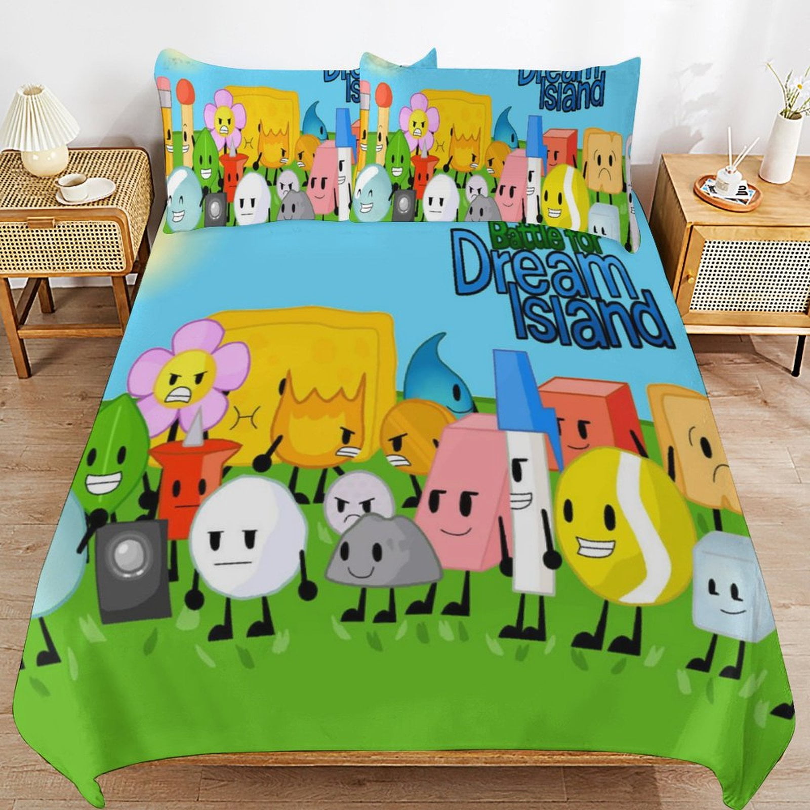 Game BFDI Battle For Dream Island Bedding Set Duvet Cover Comfortable ...