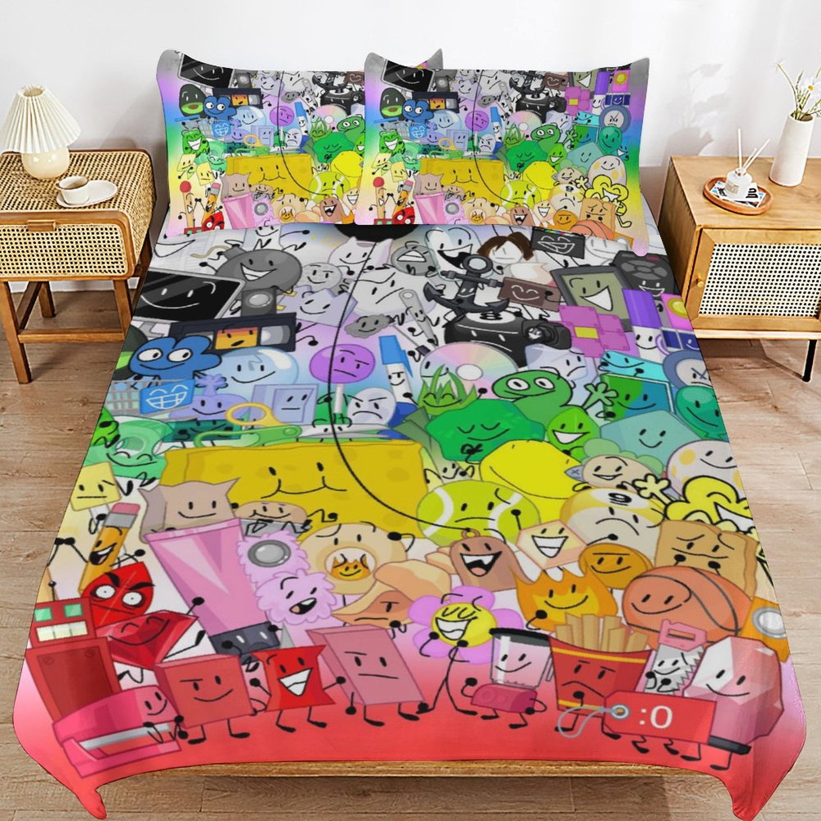 Game BFDI Battle For Dream Island Bedding Set Duvet Cover Comfortable ...