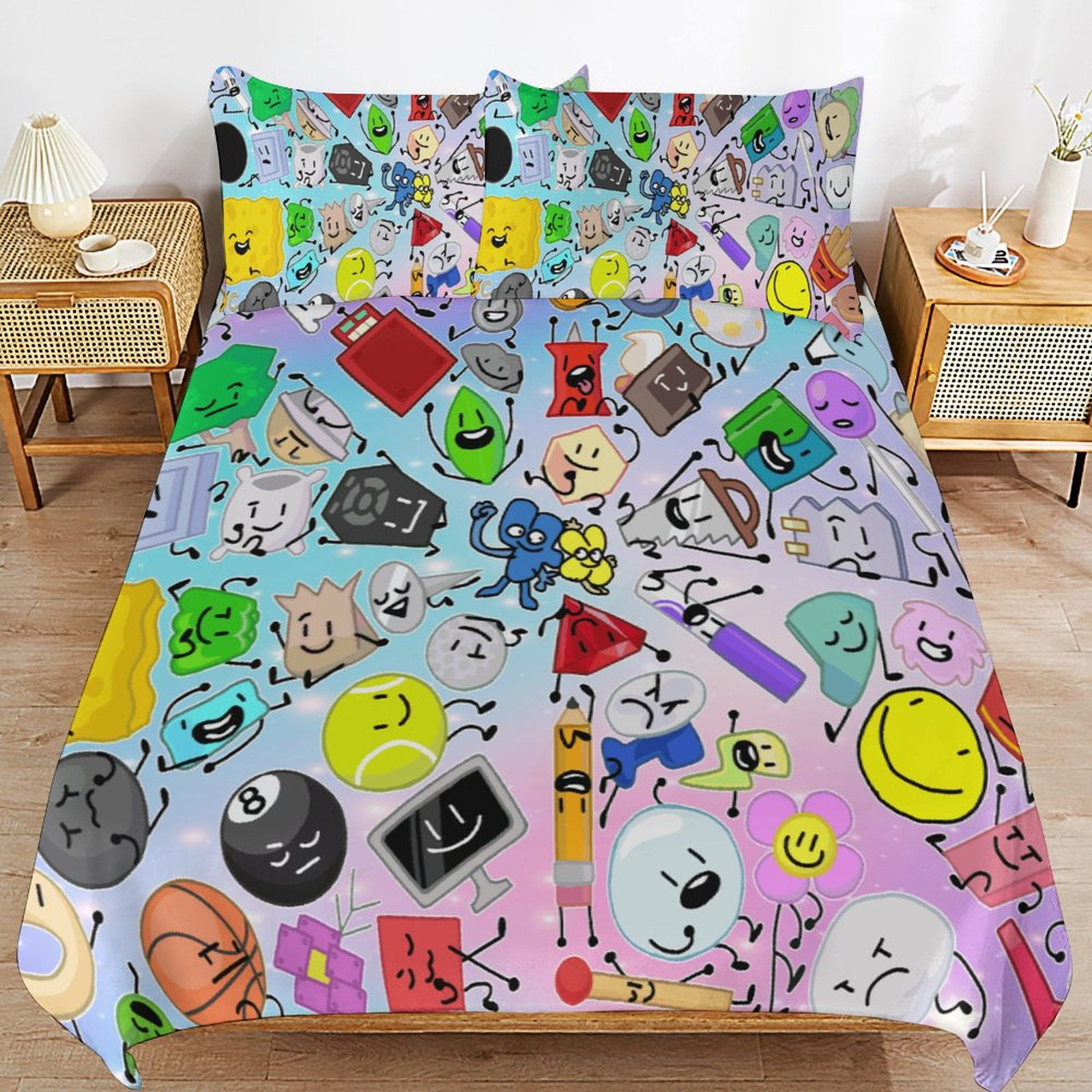 Game BFDI Battle For Dream Island Bedding Set Duvet Cover Comfortable ...