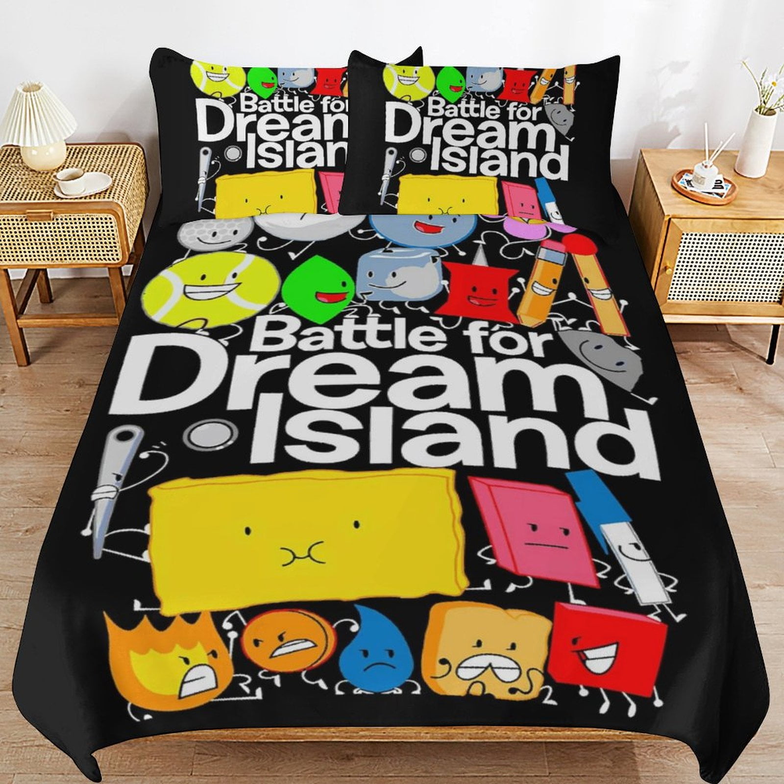 Game BFDI Battle For Dream Island Bedding Set Duvet Cover Comfortable and Lightweight Cartoon ...