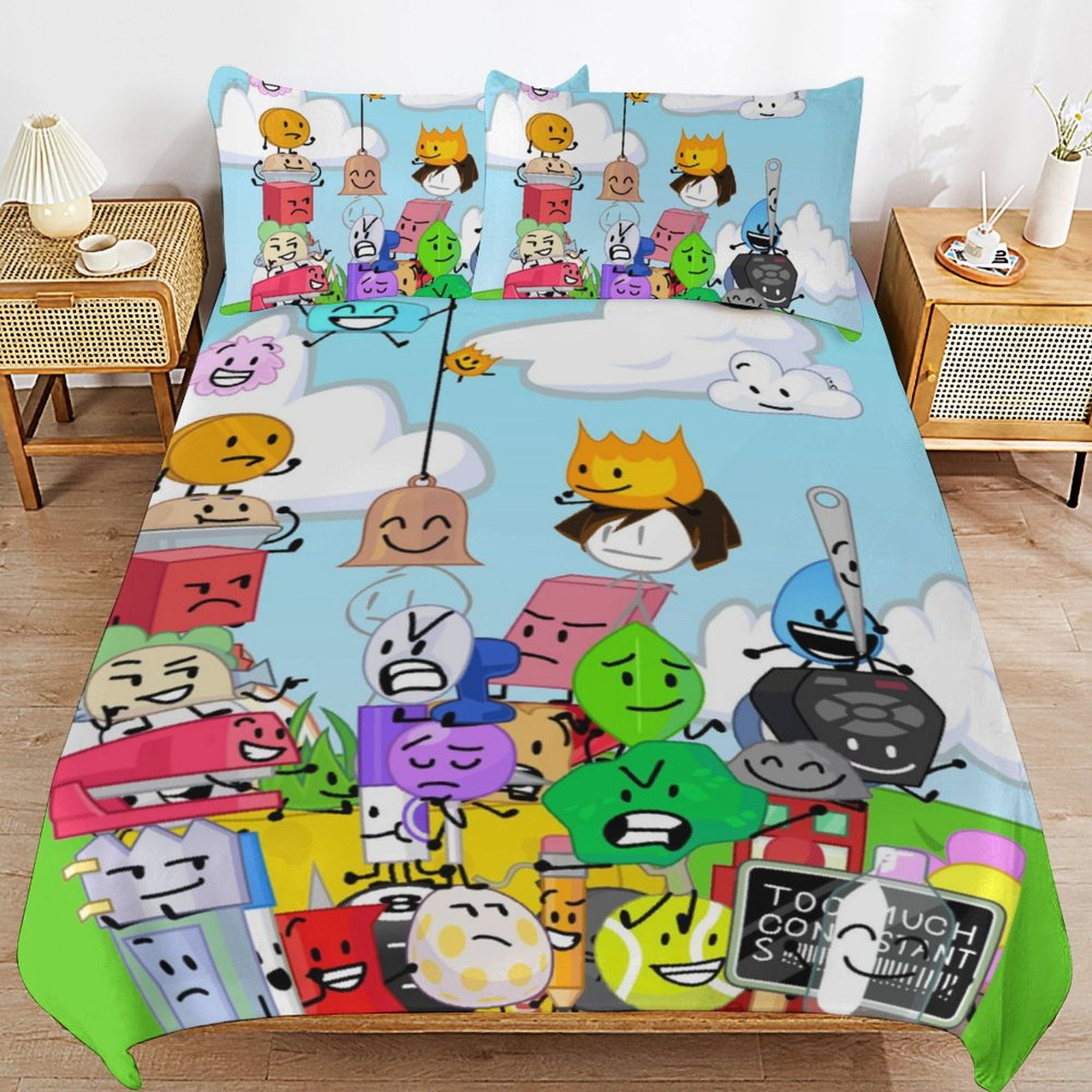 Game BFDI Battle For Dream Island Bedding Set Duvet Cover Comfortable ...