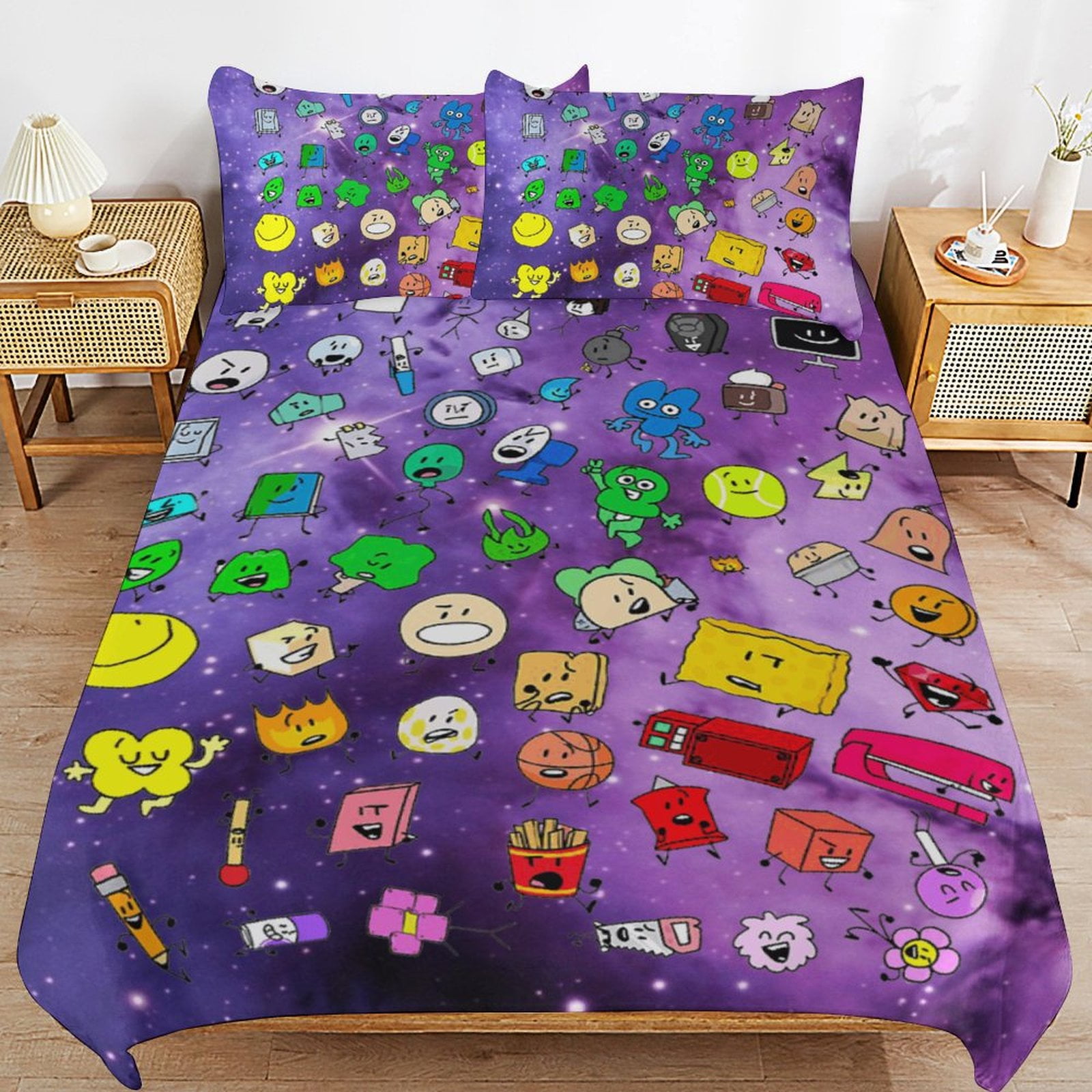 Game BFDI Battle For Dream Island Bedding Set Duvet Cover Comfortable ...