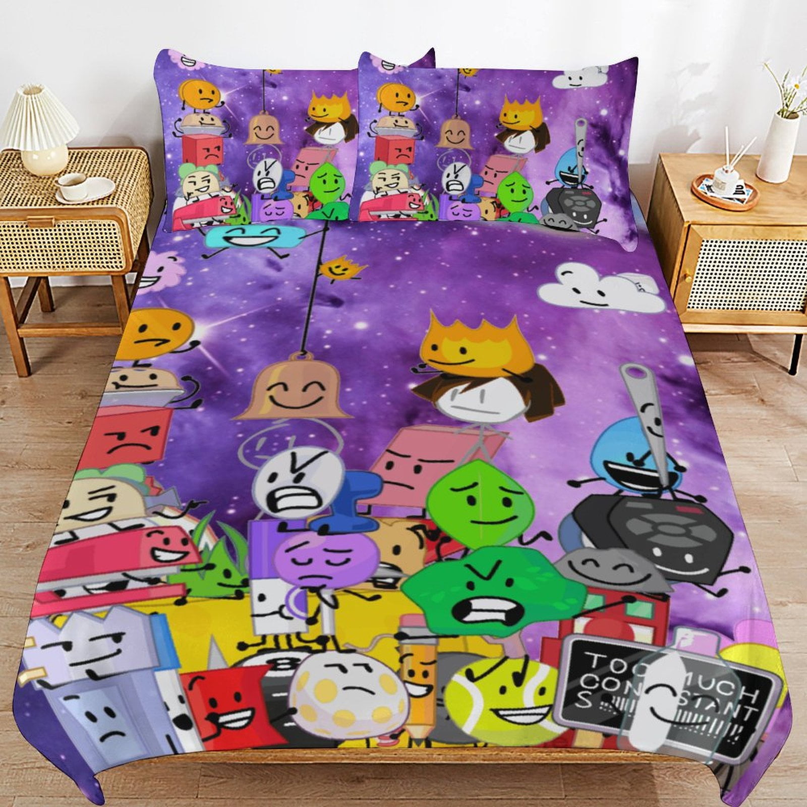Game BFDI Battle For Dream Island Bedding Set Duvet Cover Comfortable ...