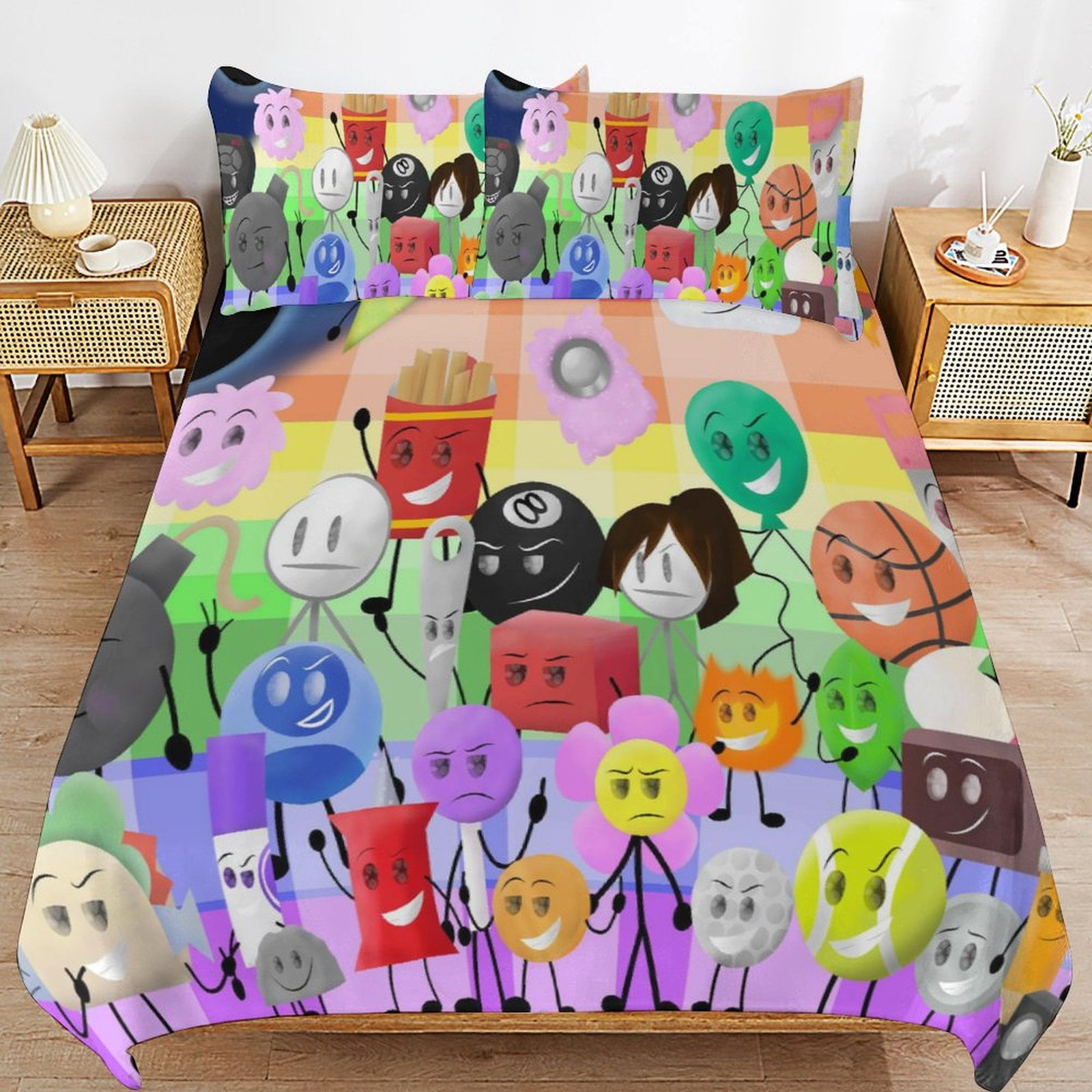 Game BFDI Battle For Dream Island Bedding Set Duvet Cover Comfortable ...