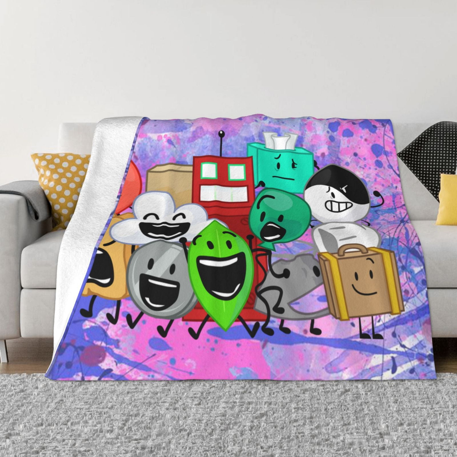 Game BFDI Battle For Dream Island Blanket Cozy Ultra-Soft Micro Flannel ...