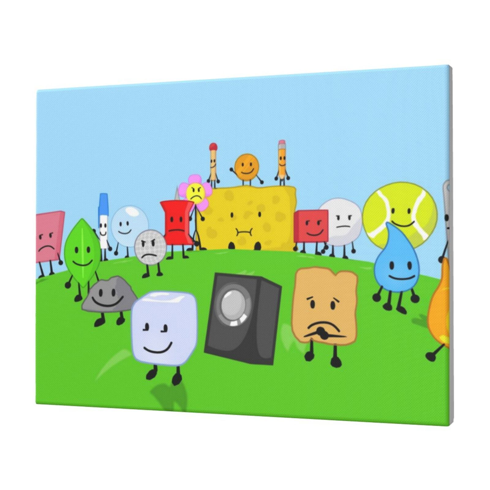 Game BFDI Battle For Dream Island Canvas Decorative Picture Frame Wall ...