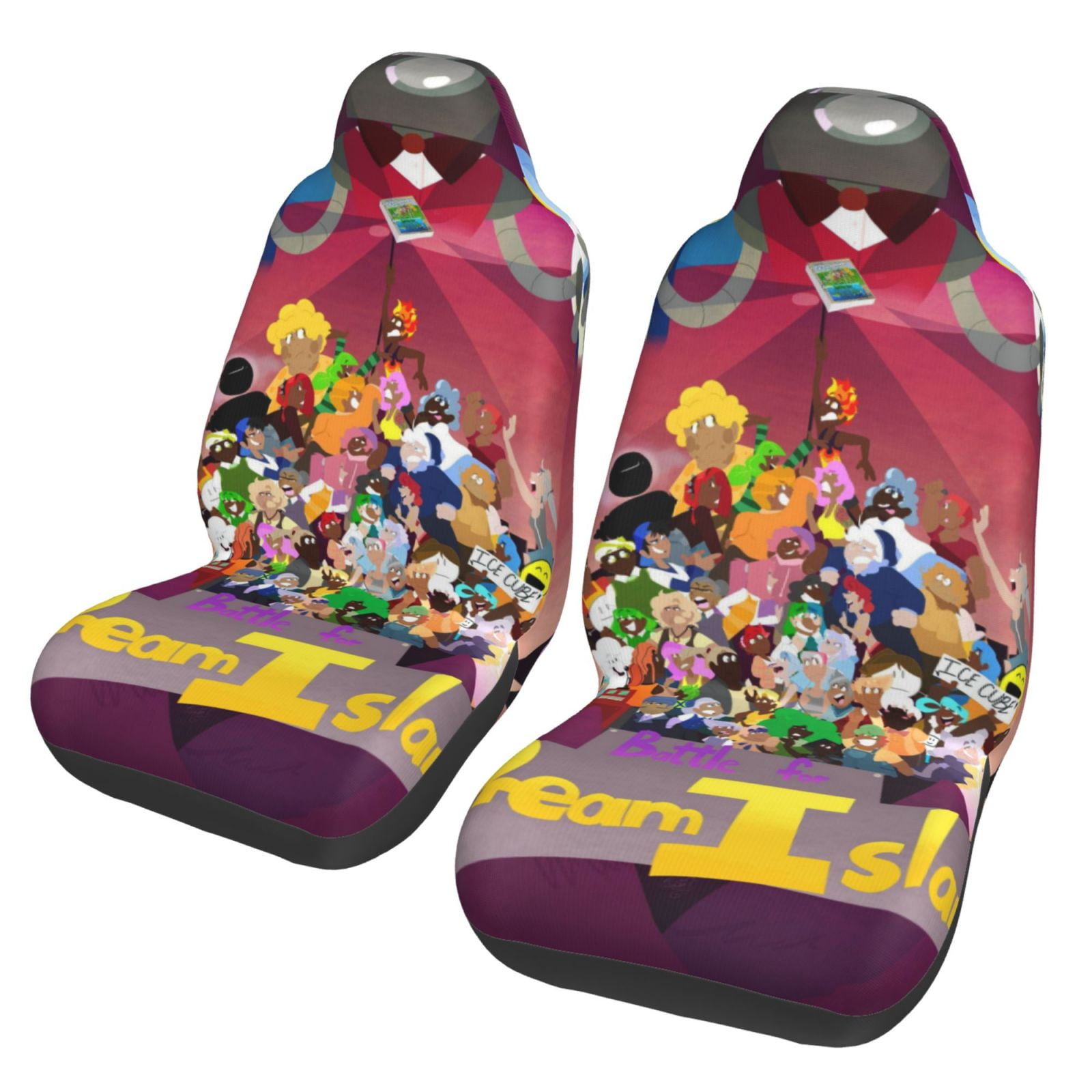 Game BFDI Battle For Dream Island Car Seat Cover Front Seats Full Set ...