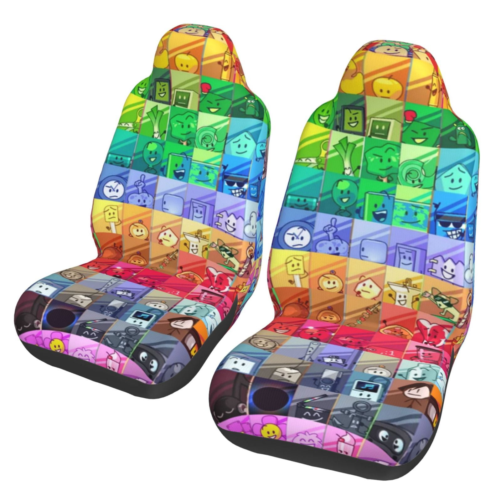 Game BFDI Battle For Dream Island Car Seat Cover Front Seats Full Set ...