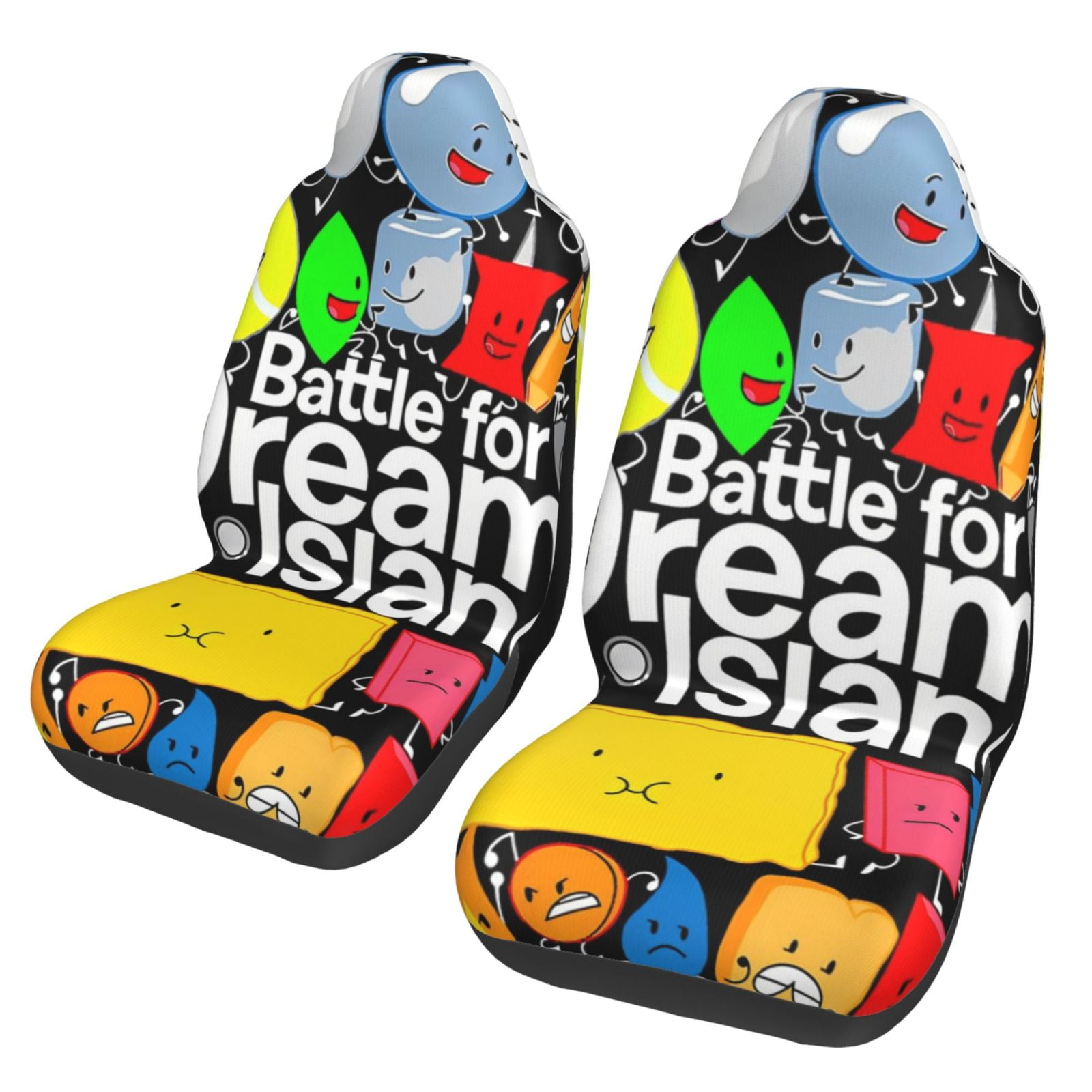Game BFDI Battle For Dream Island Car Seat Cover Front Seats Full Set ...