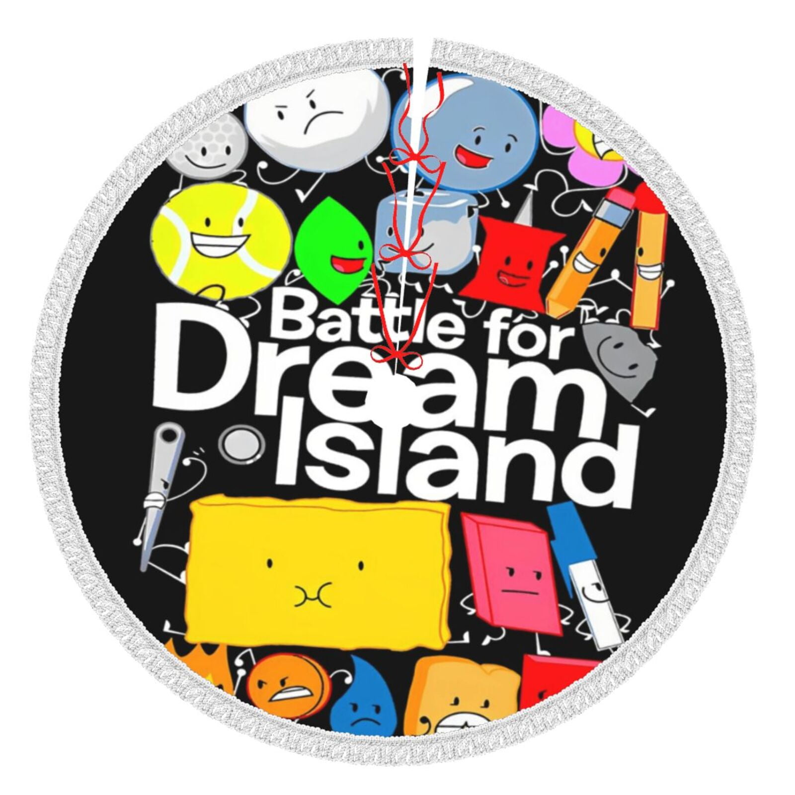 Game BFDI Battle For Dream Island Christmas Tree Skirt with Tassels ...